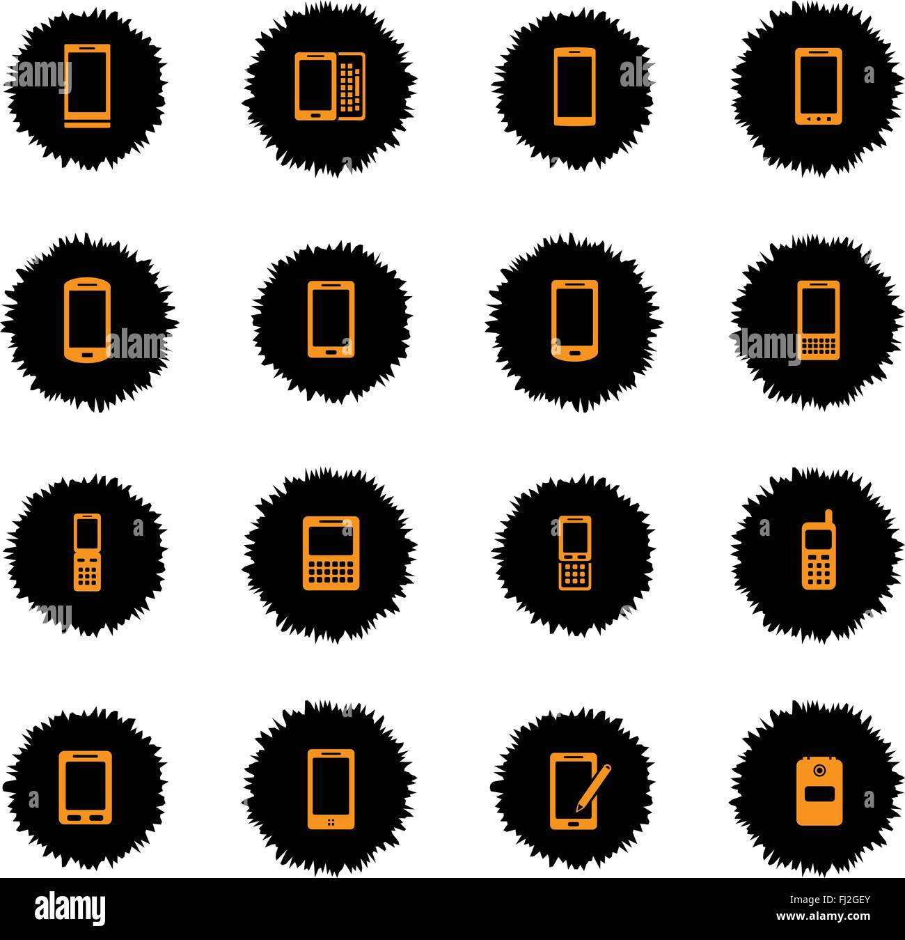 Old wireless phones Cut Out Stock Images & Pictures - Alamy