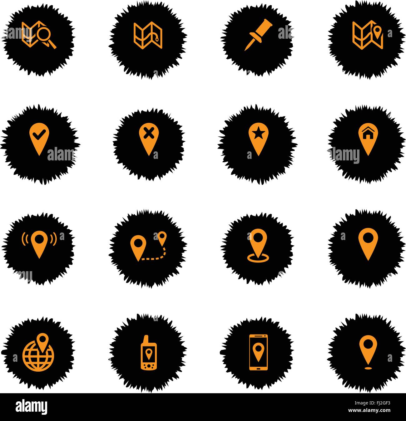 Pointer and maps simply icons Stock Vector Image & Art - Alamy