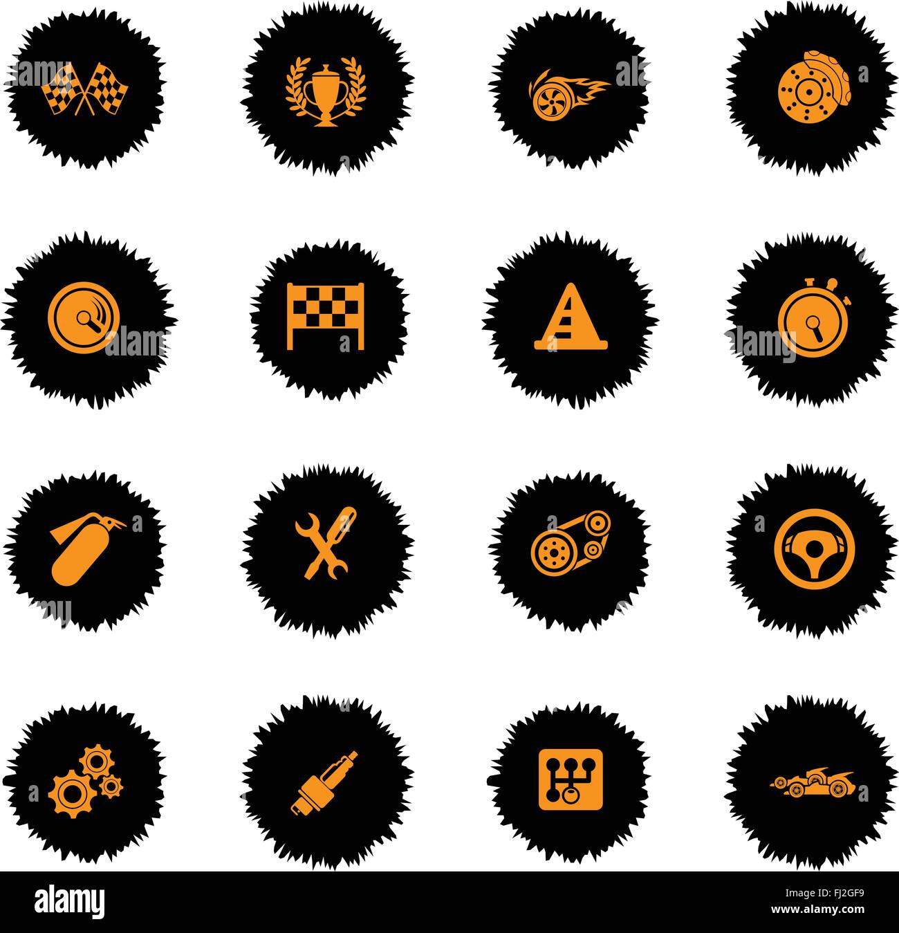 Racing icons set Stock Vector Image & Art - Alamy