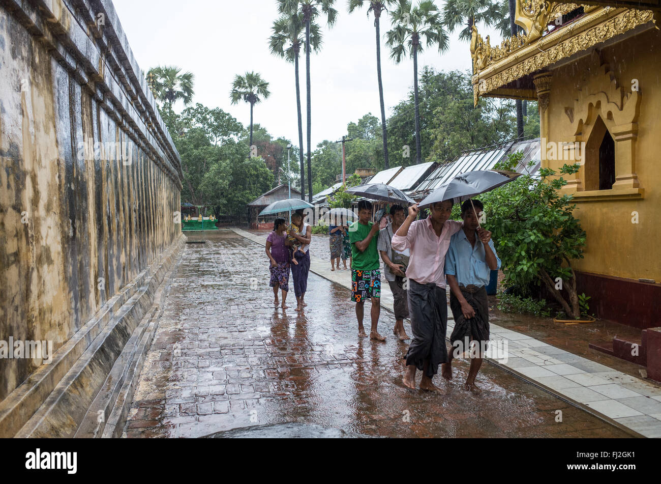 MYINKABA, Myanmar — The Myazedi Pagoda stands in the village of ...