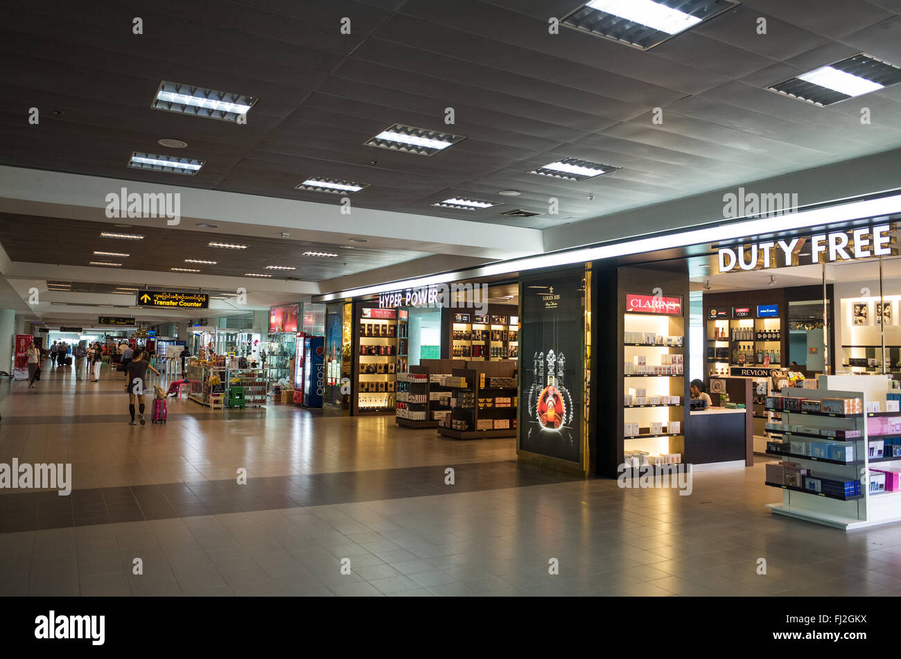 MANDALAY, Myanmar — Duty free and retail shops operate within the ...