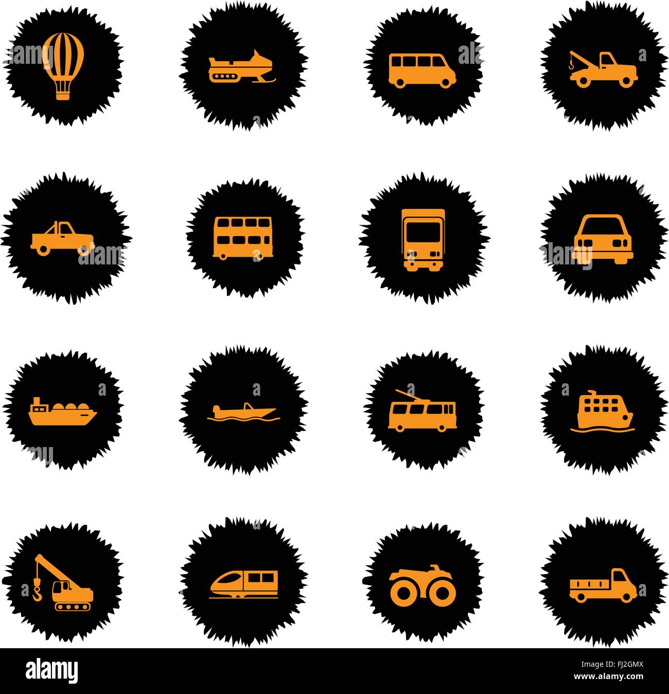 Transportation simply icons Stock Vector Image & Art - Alamy