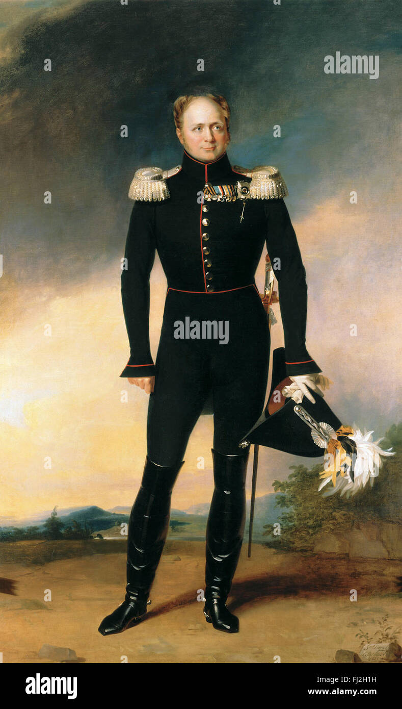 Portrait of Russian Emperor Alexander I by George Dawe, 1826 Stock ...