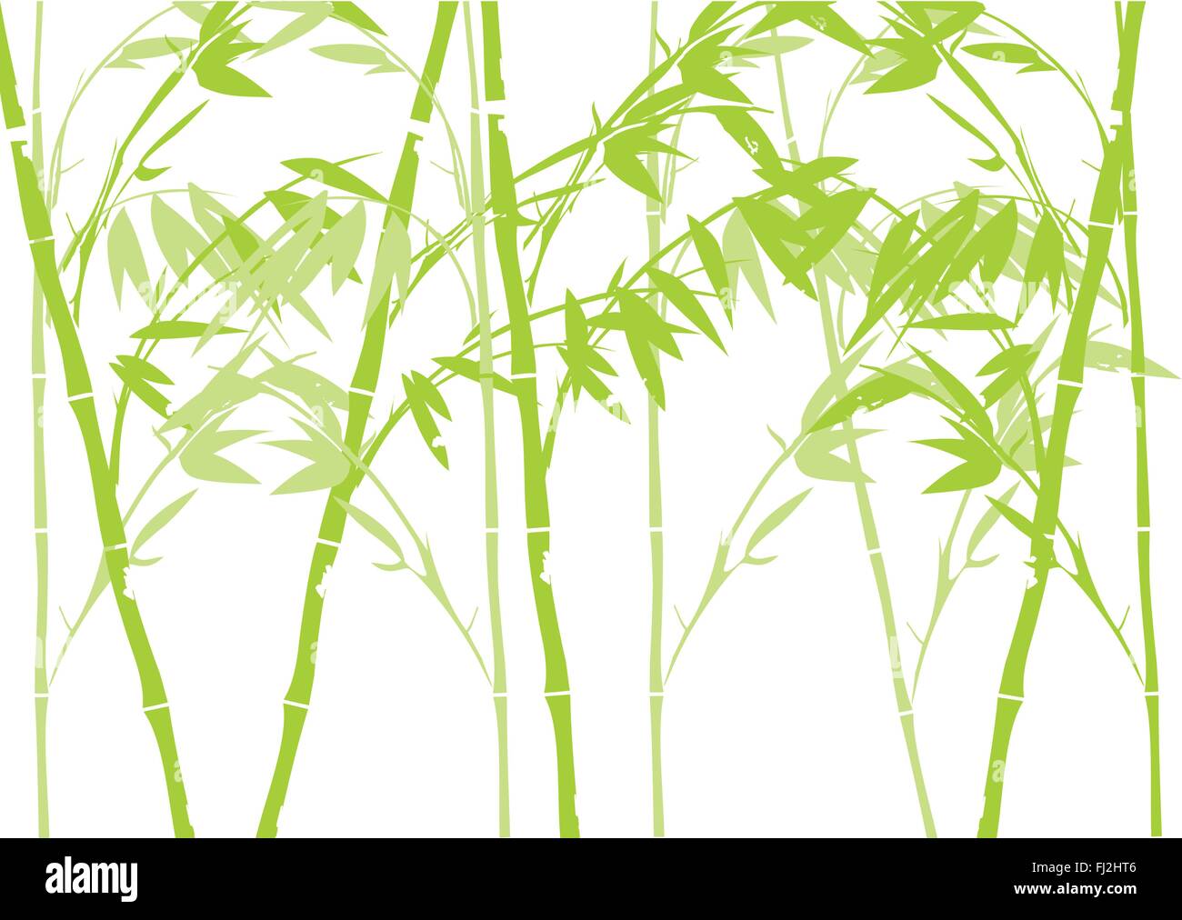vector illustration of bamboo plant silhouette oriental background ...