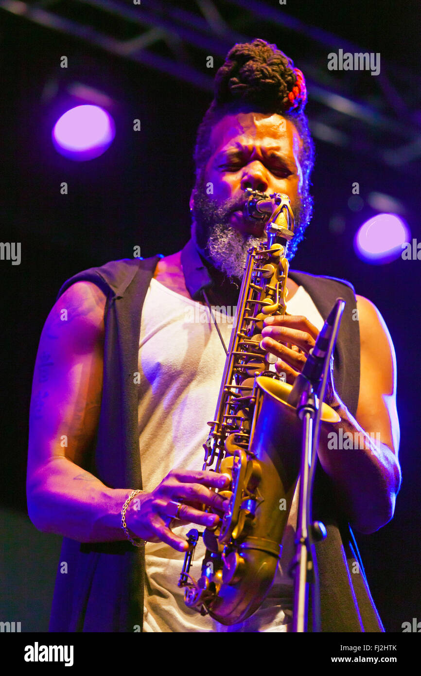 CASEY BENJAMIN performs with the ROBERT GLASPER EXPERIMENT on the main stage at the MONTEREY ...