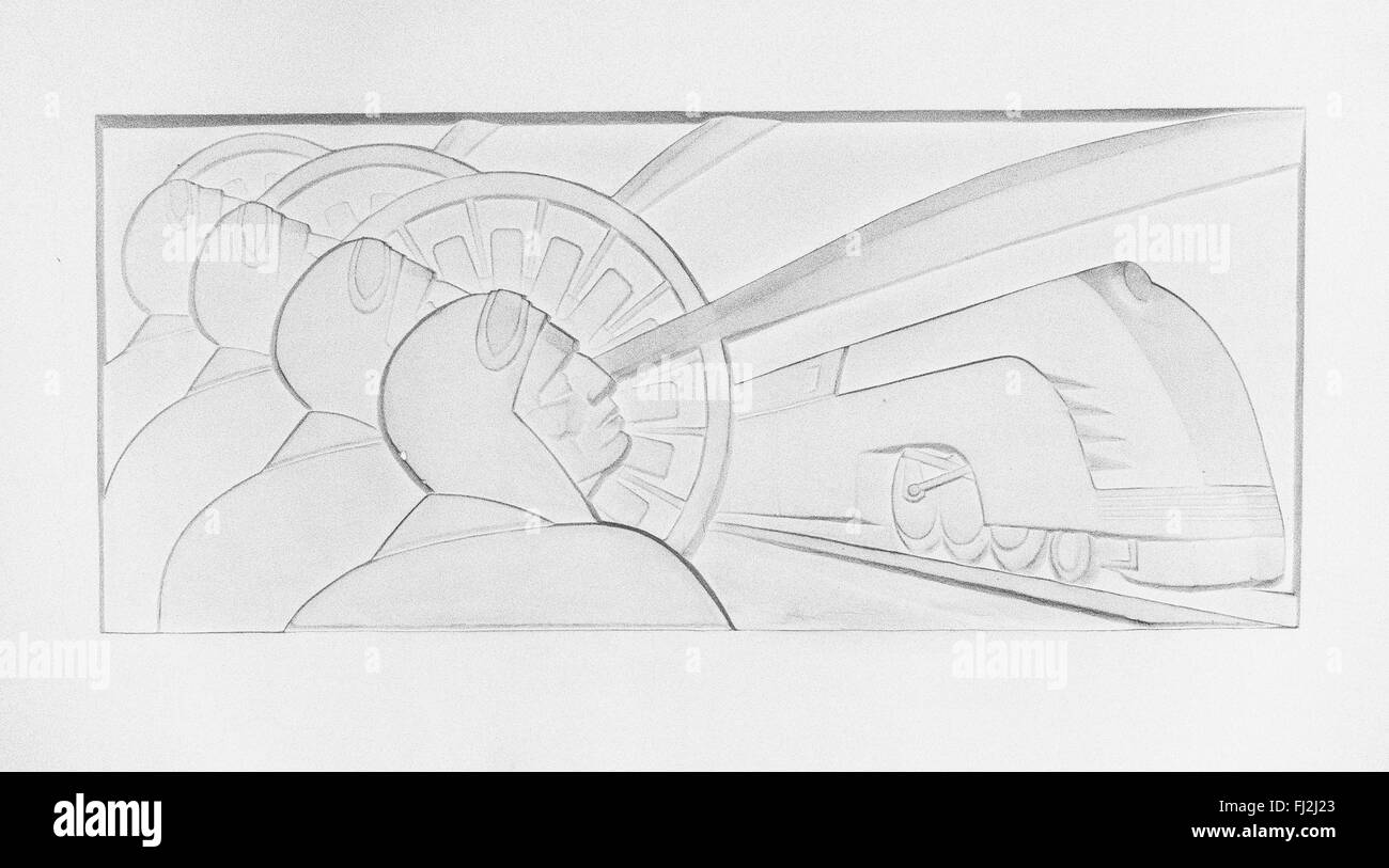 Santa Barbara's post office 1930's New Deal art deco bas relief plaster ...