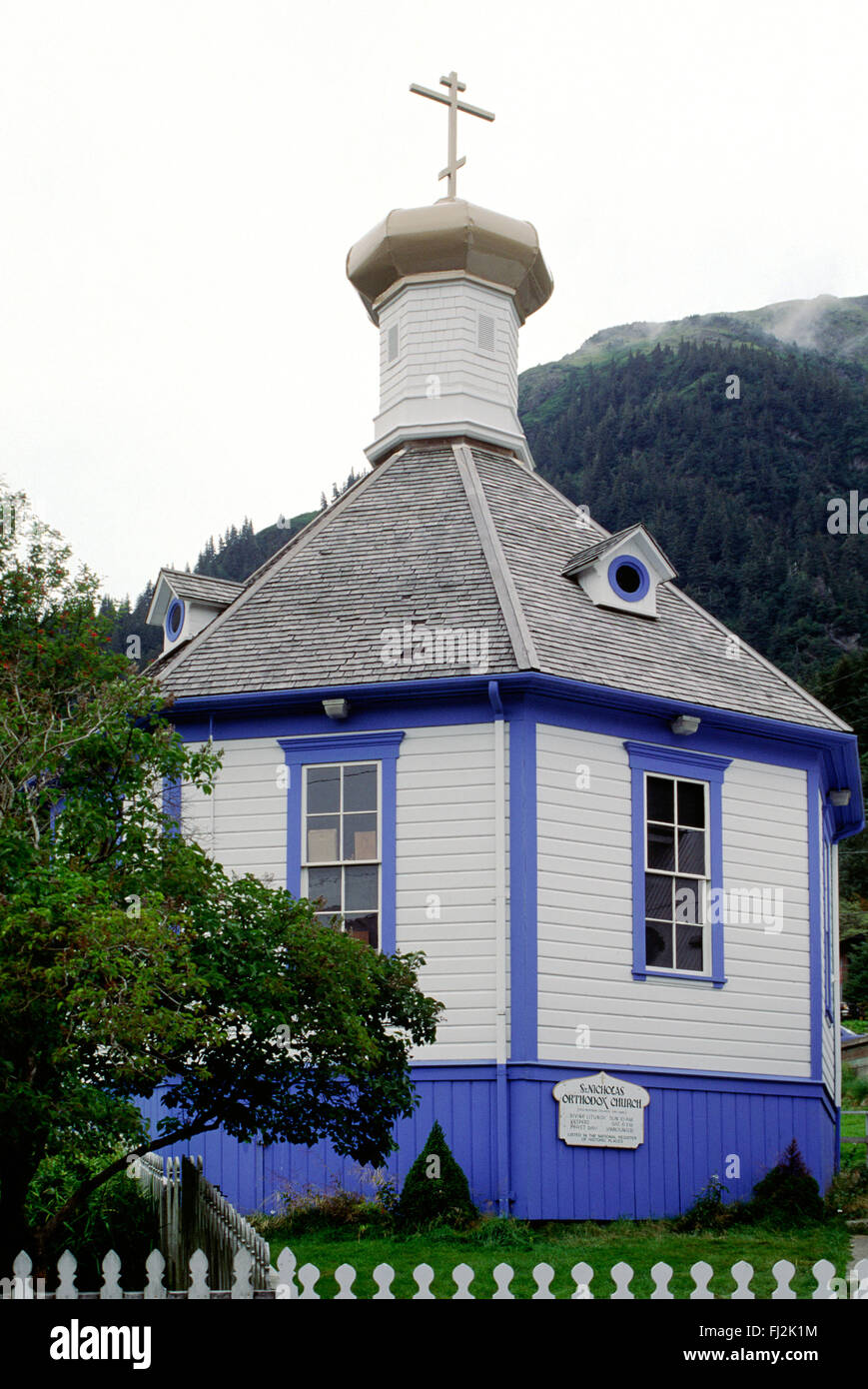 HISTORIC RUSSIAN CHURCH - JUNEAU ALASKA Stock Photo - Alamy