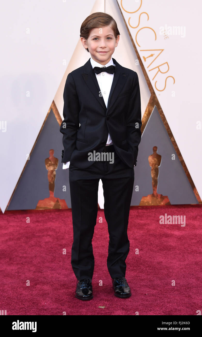 Hollywood, California, USA. 28th Feb, 2016. Actor JACOB TREMBLAY ...