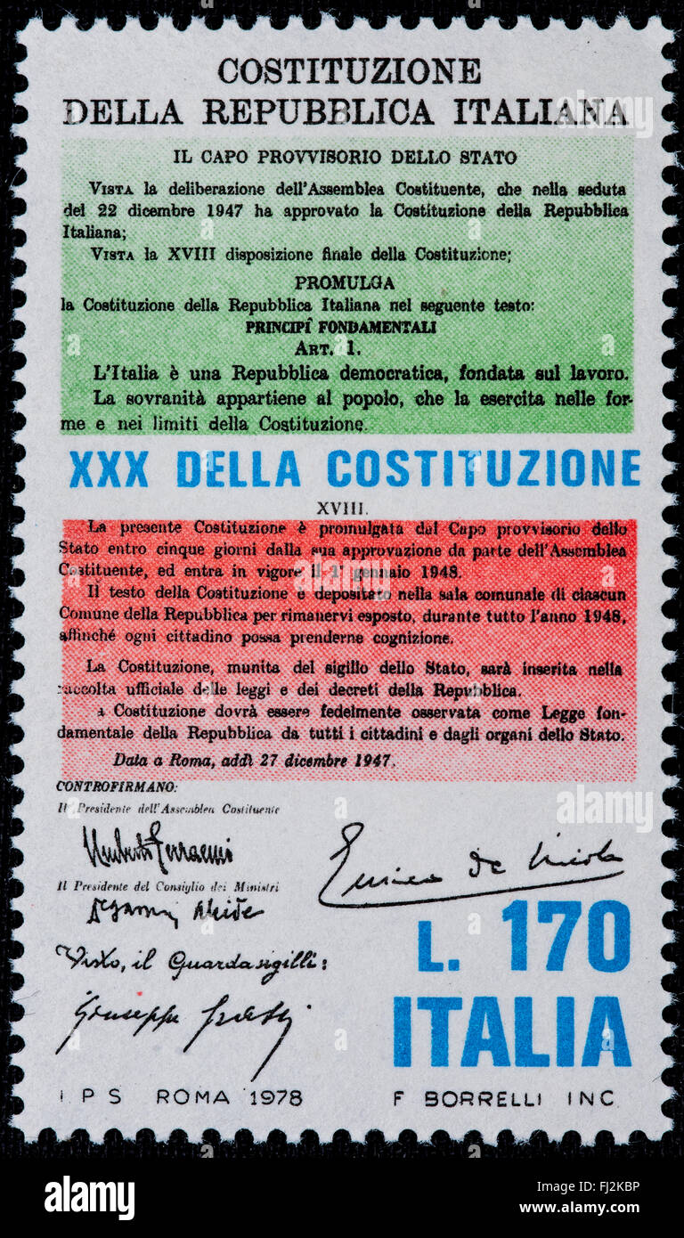 The italian constitution hi-res stock photography and images - Alamy