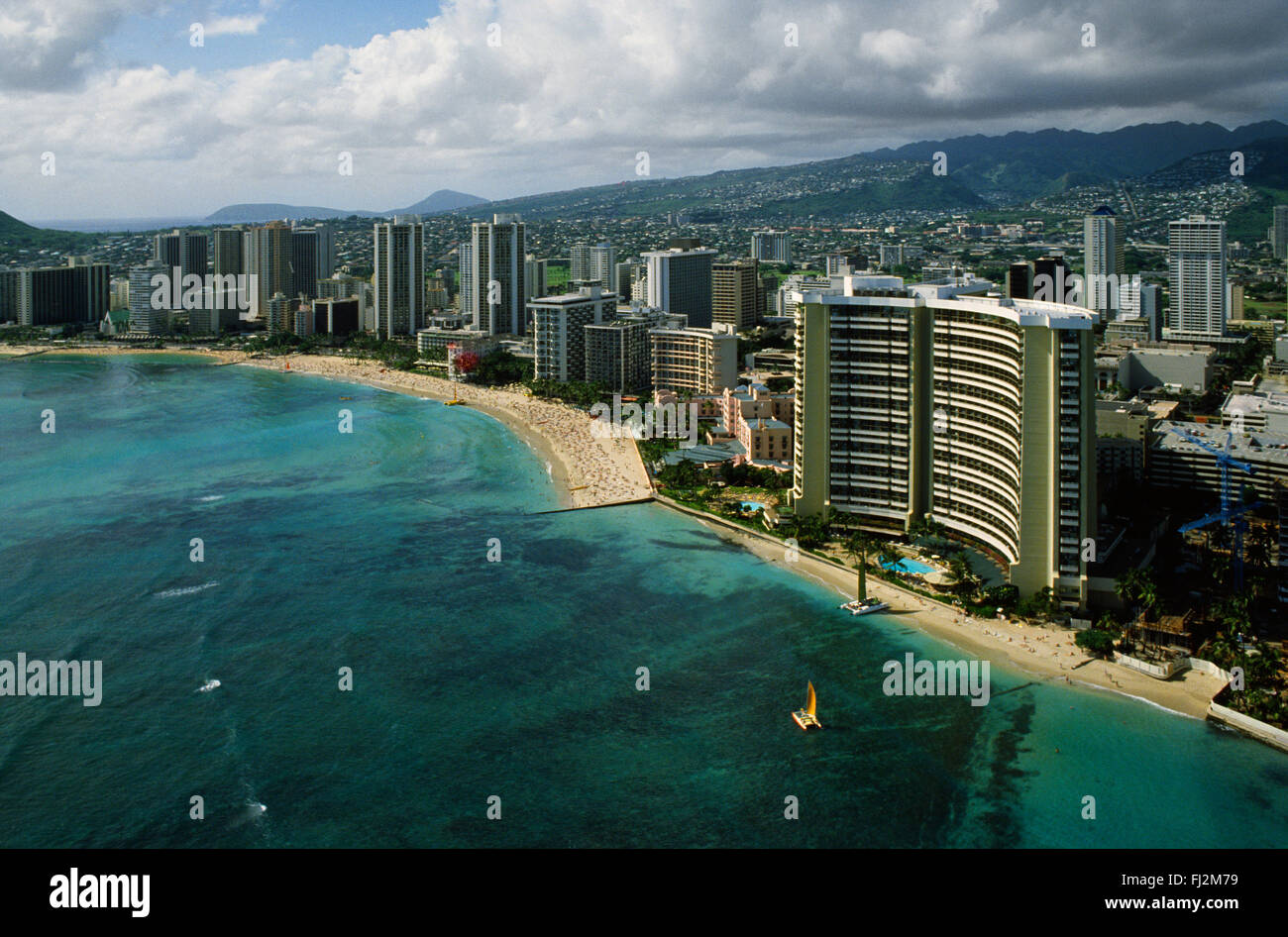High rise HOTELS on WAIKIKI BEACH - OAHU, HAWAII Stock Photo - Alamy