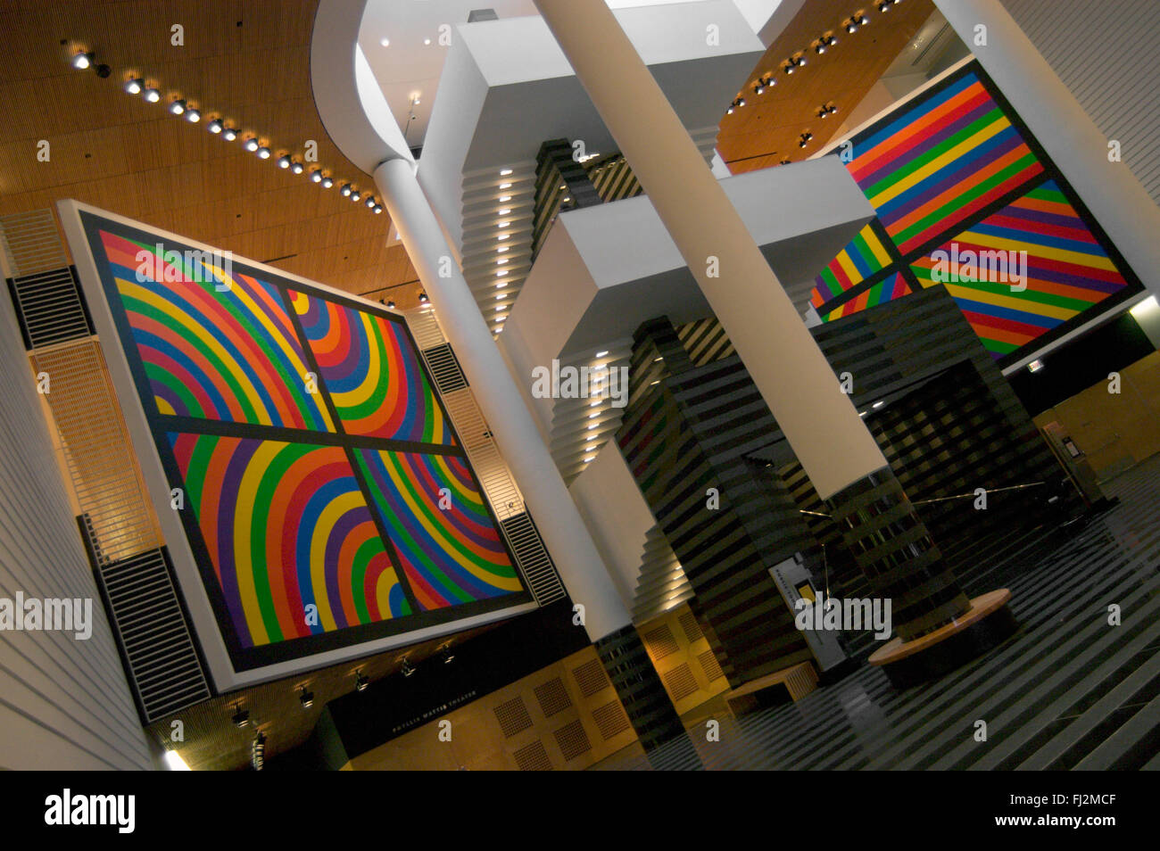 The architecture of the lobby in the San Franciso Museum of Modern Art ...