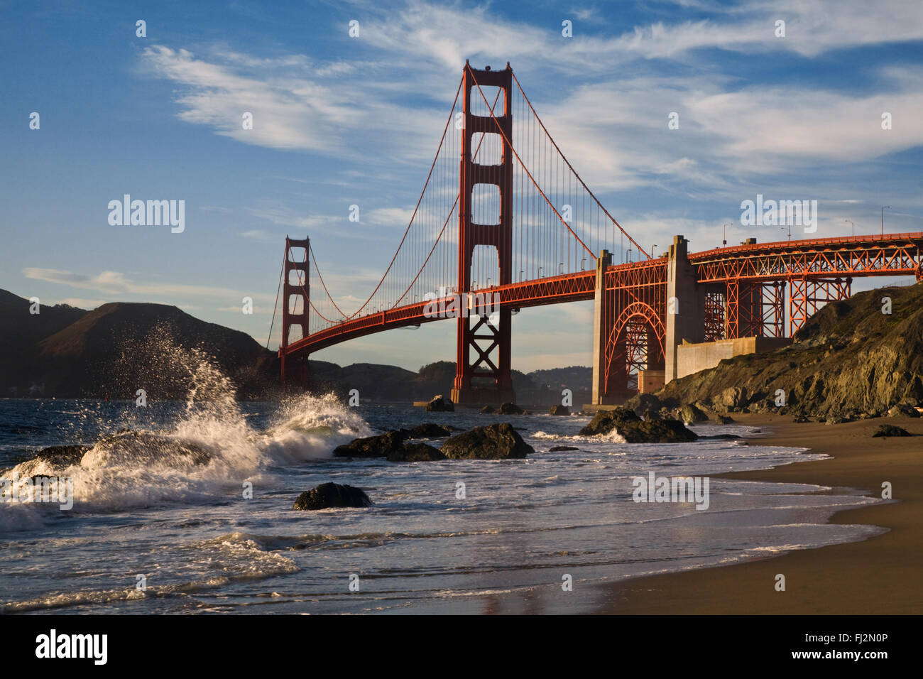 THE GOLDEN GATE BRIDGE as seen from BAKER BEACH - SAN FRANCISCO ...