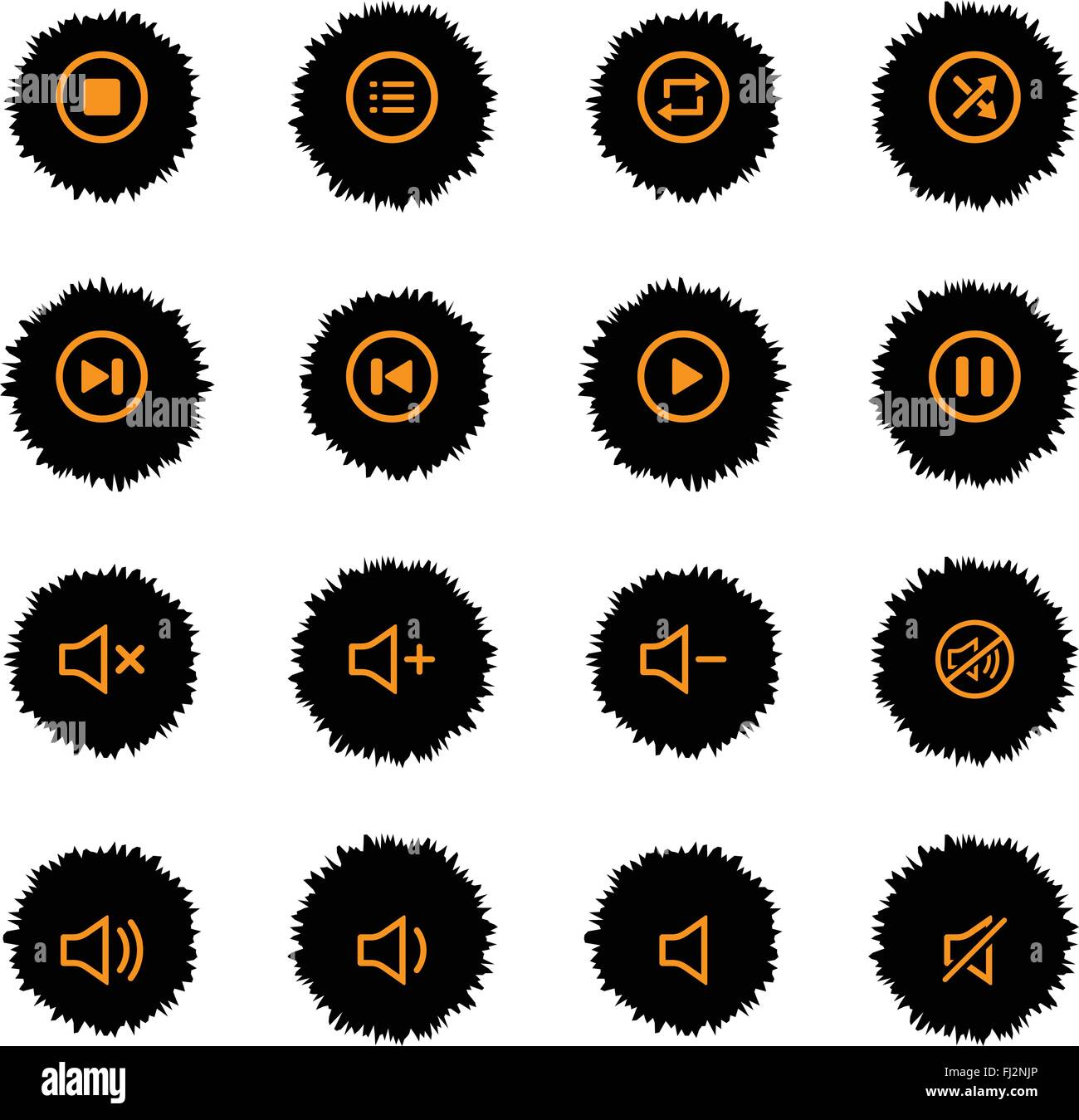 Media player icons Stock Vector Image & Art - Alamy