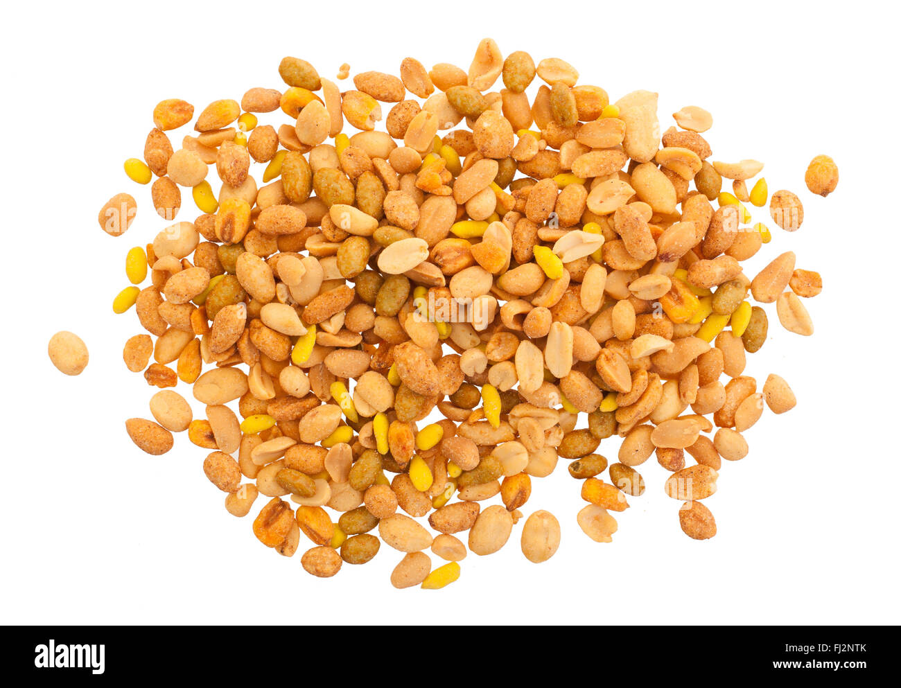 Fresh mixed salted nuts, peanut mix, isolated on white Stock Photo - Alamy