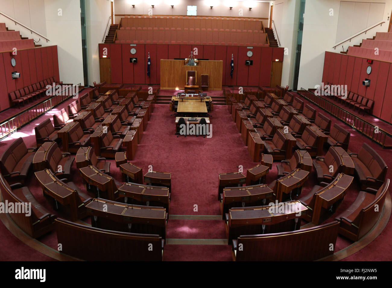 The Senate at Australian Parliament House at Capital Hill in Canberra ...