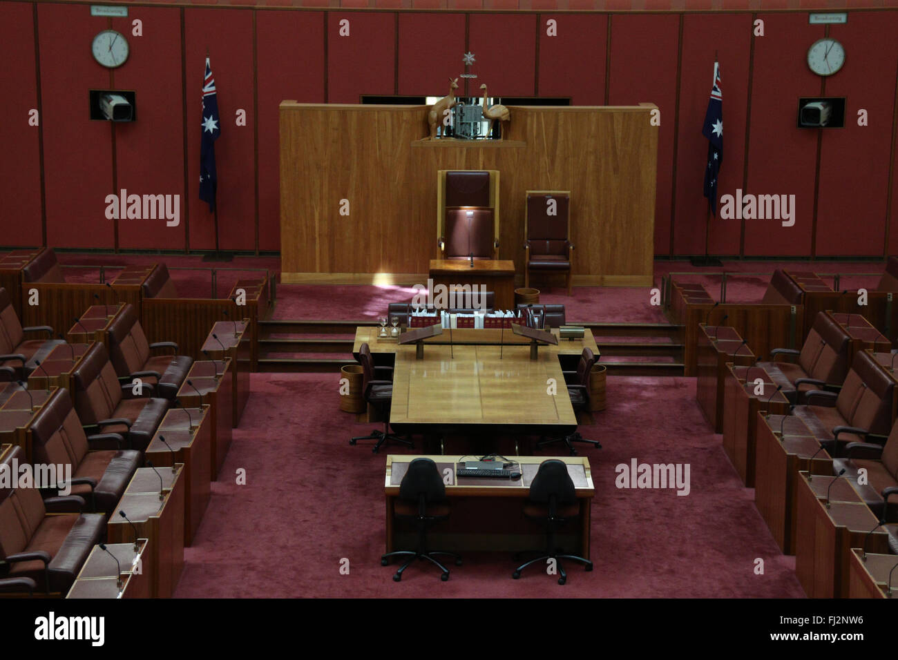 The Senate at Australian Parliament House at Capital Hill in Canberra ...