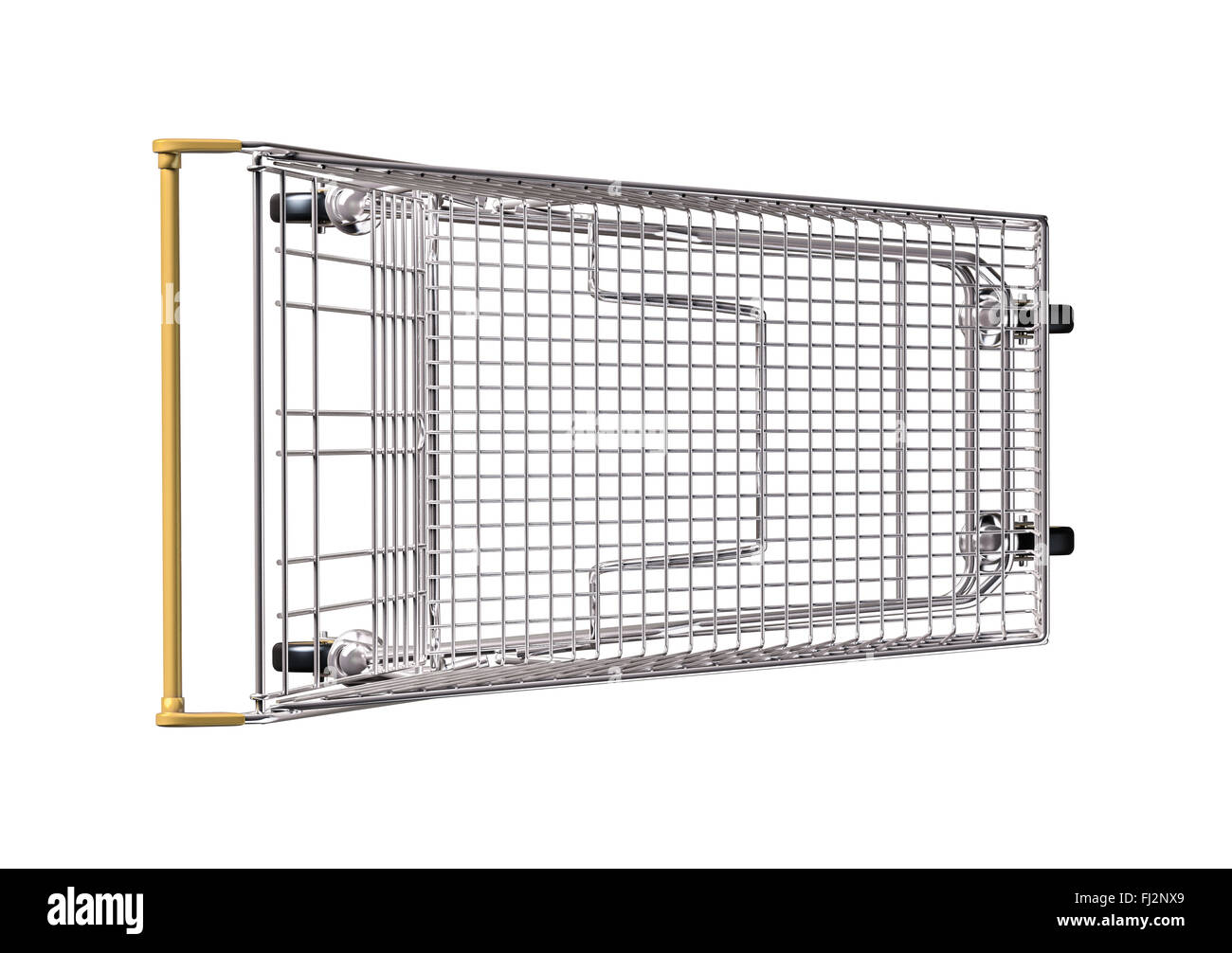 Empty shopping cart isolated on white Stock Photo - Alamy