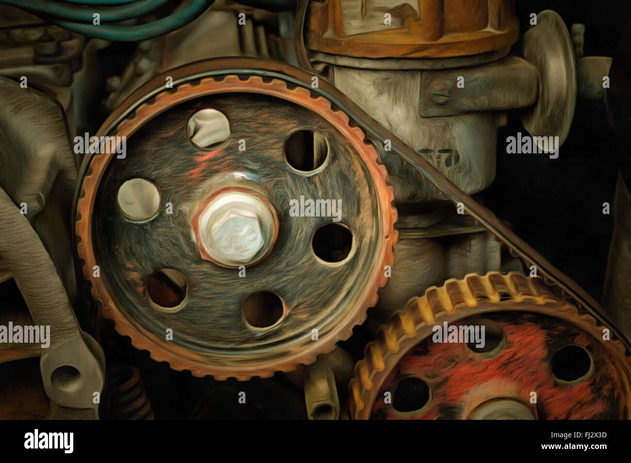 Old petrol engine Stock Photo - Alamy