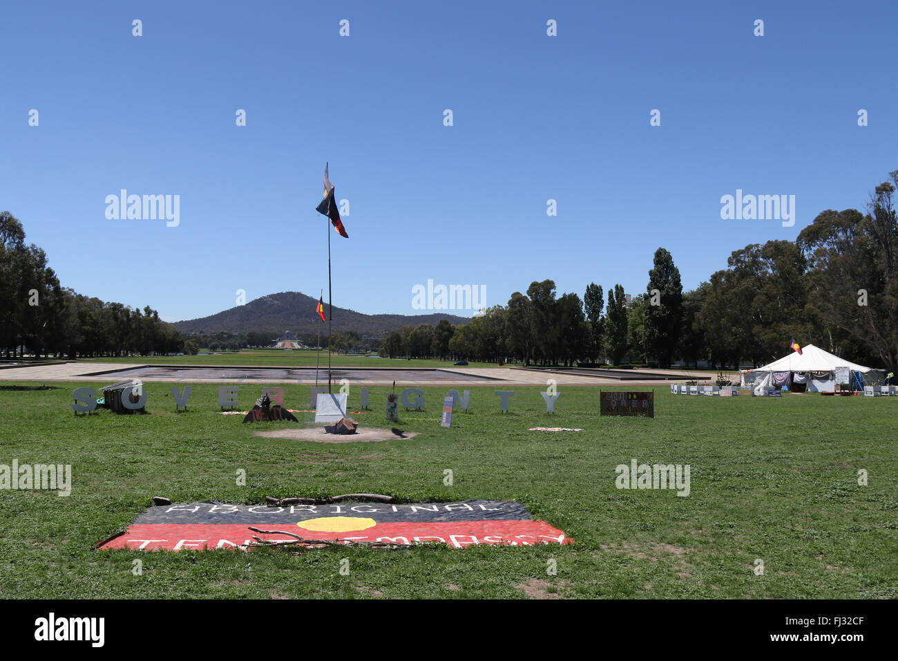 The Aboriginal Tent Embassy in Canberra, Australia Stock Photo - Alamy