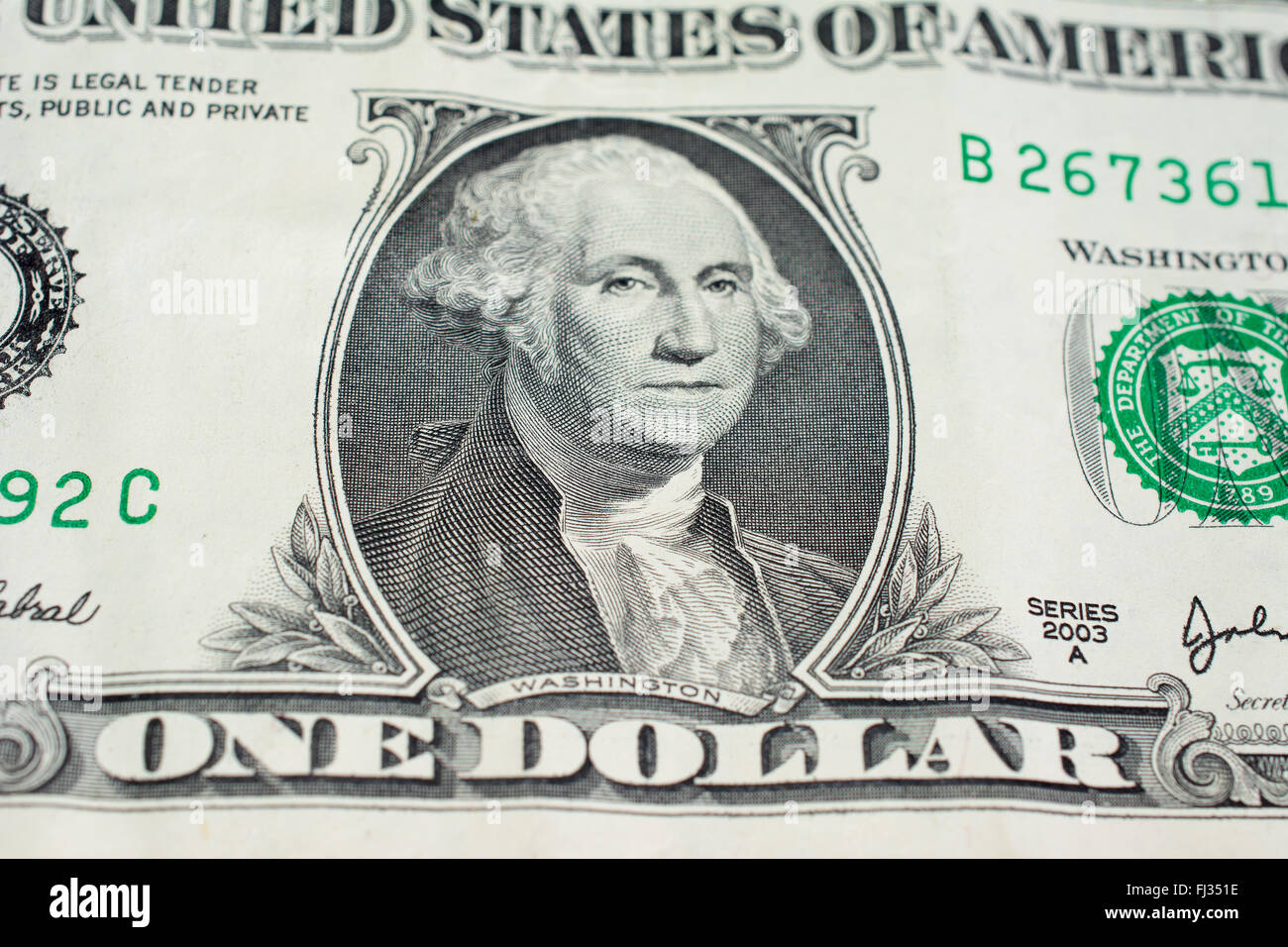 American One Dollar Banknote Stock Photo - Alamy