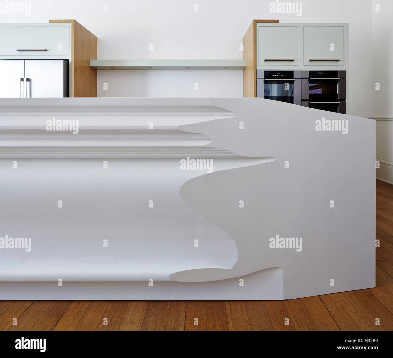 Detail of digitally copied kitchen Island insertion, oblique and ...