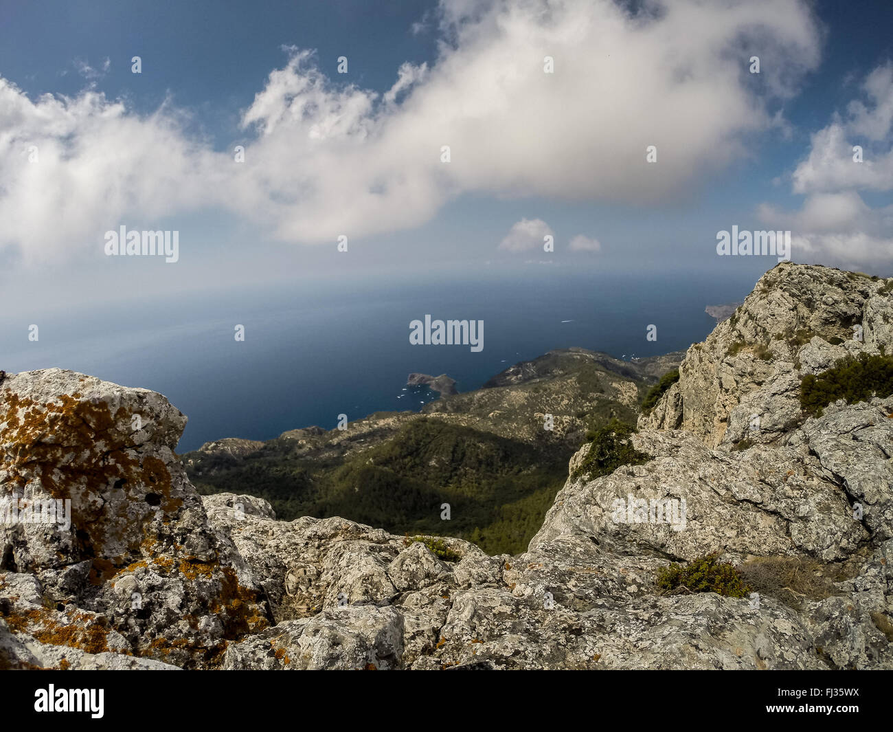 Rocky beaches on the northern part of Mallorca island, Spain Stock ...