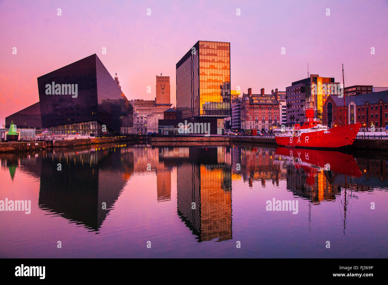 Morning Landscapes of Liverpool, Merseyside, UK February. Weather. Cold ...