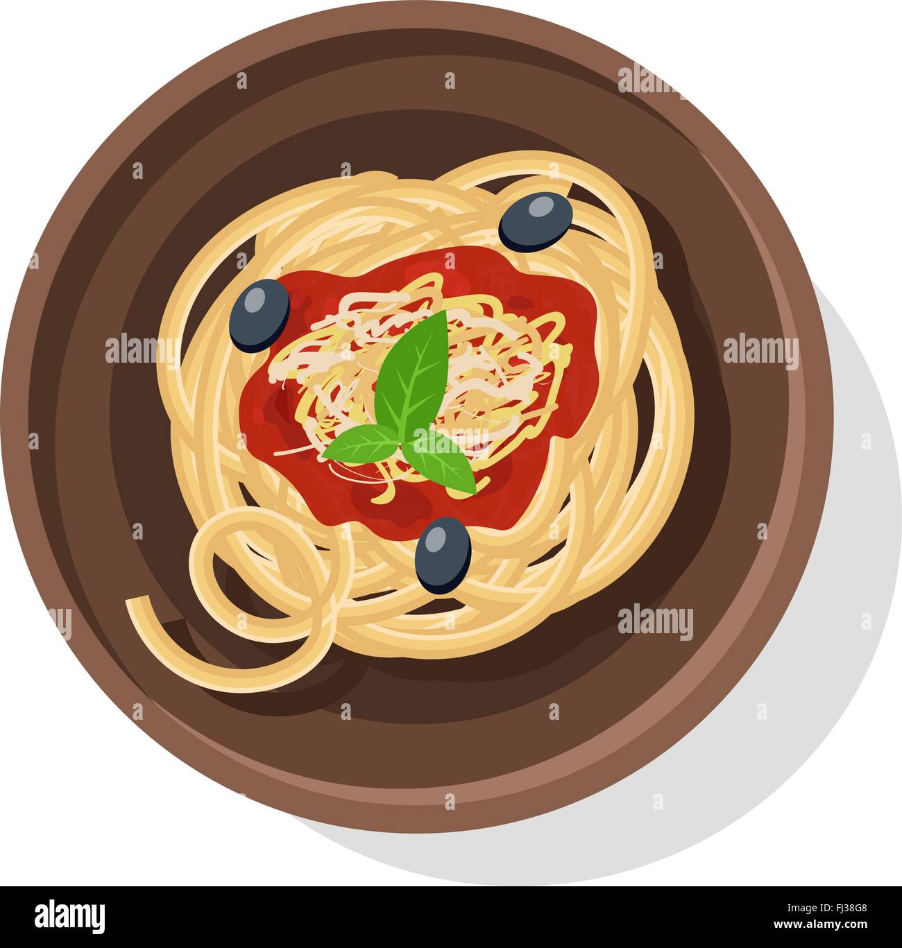 Italian pasta vector illustration. Isolated on white Stock Vector Image ...