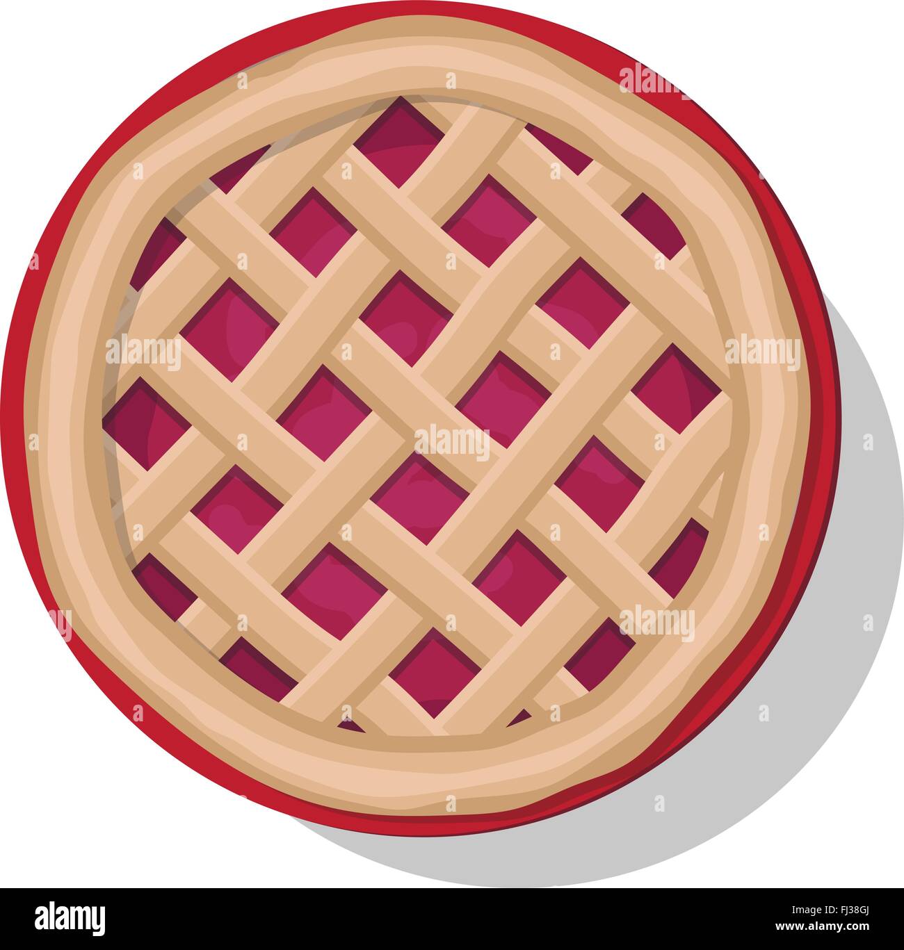 Apple pie vector illustration. Isolated on white Stock Vector Image ...