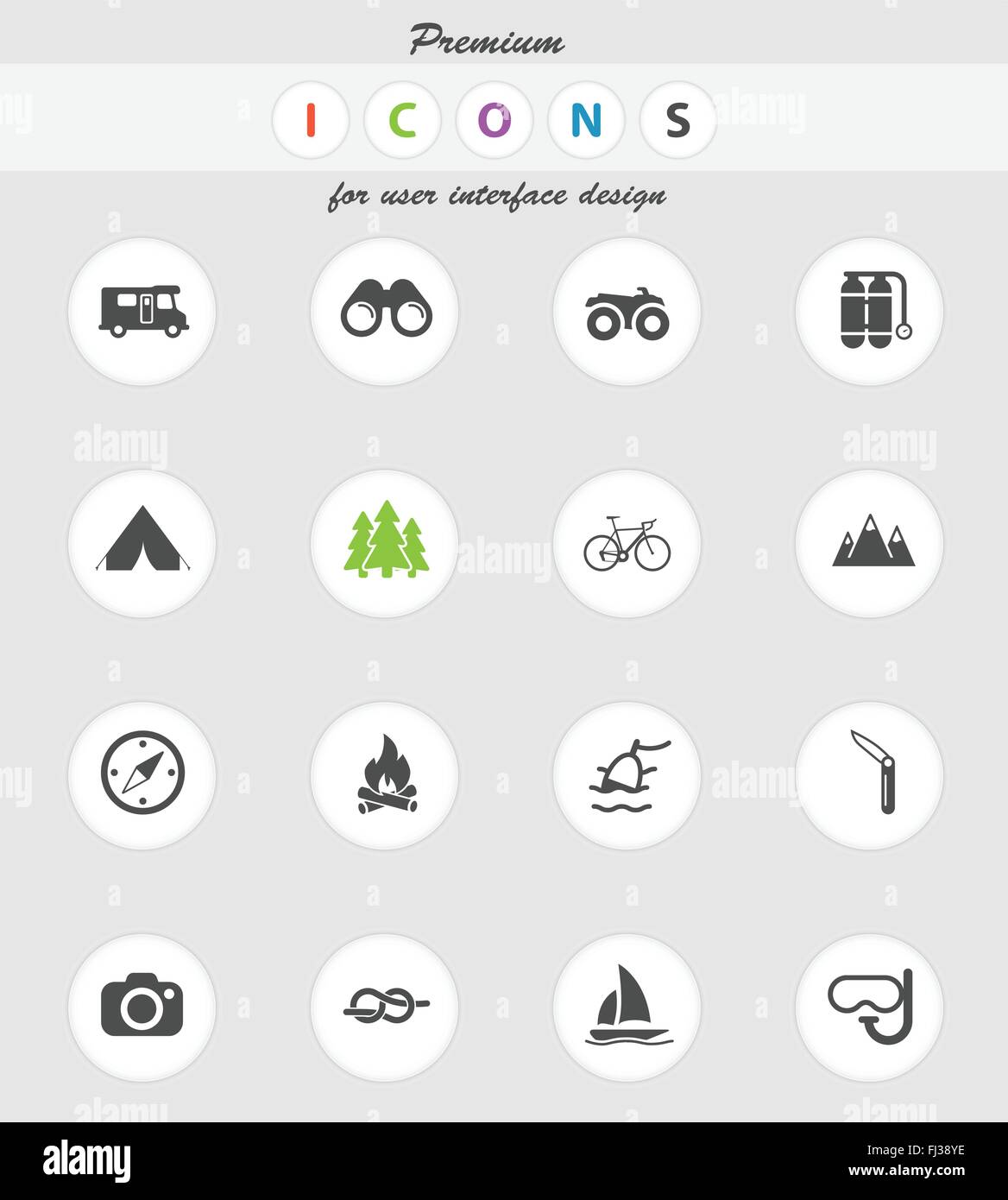 Active recreation icon set Stock Vector Image & Art - Alamy