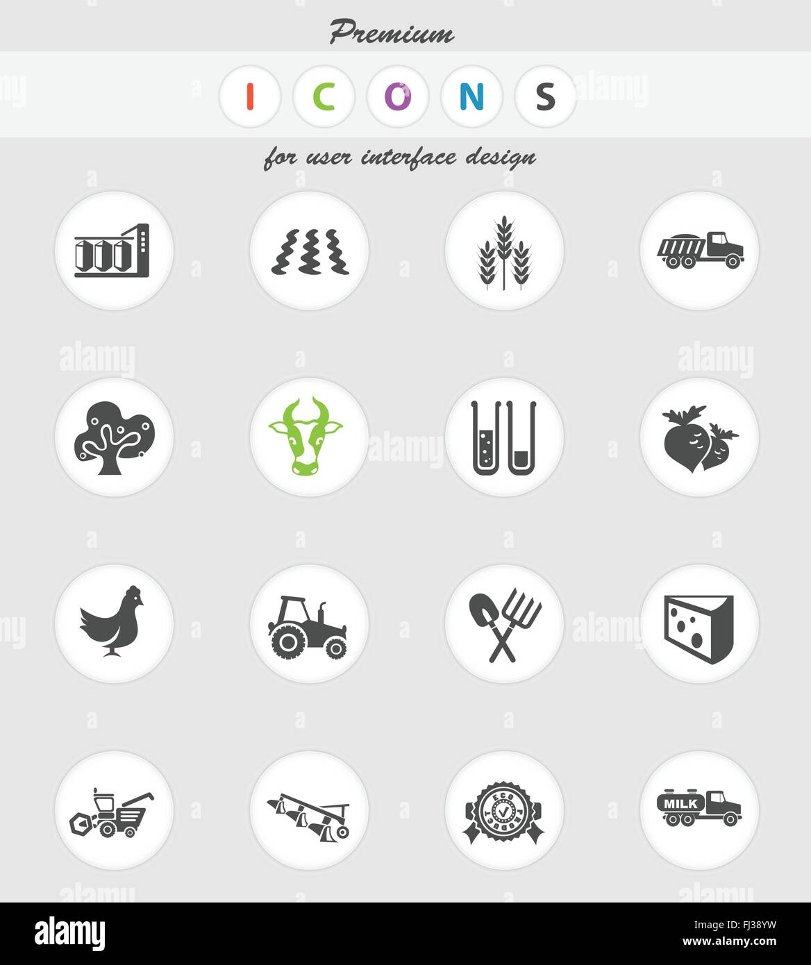 Agricultural icons set Stock Vector Image & Art - Alamy
