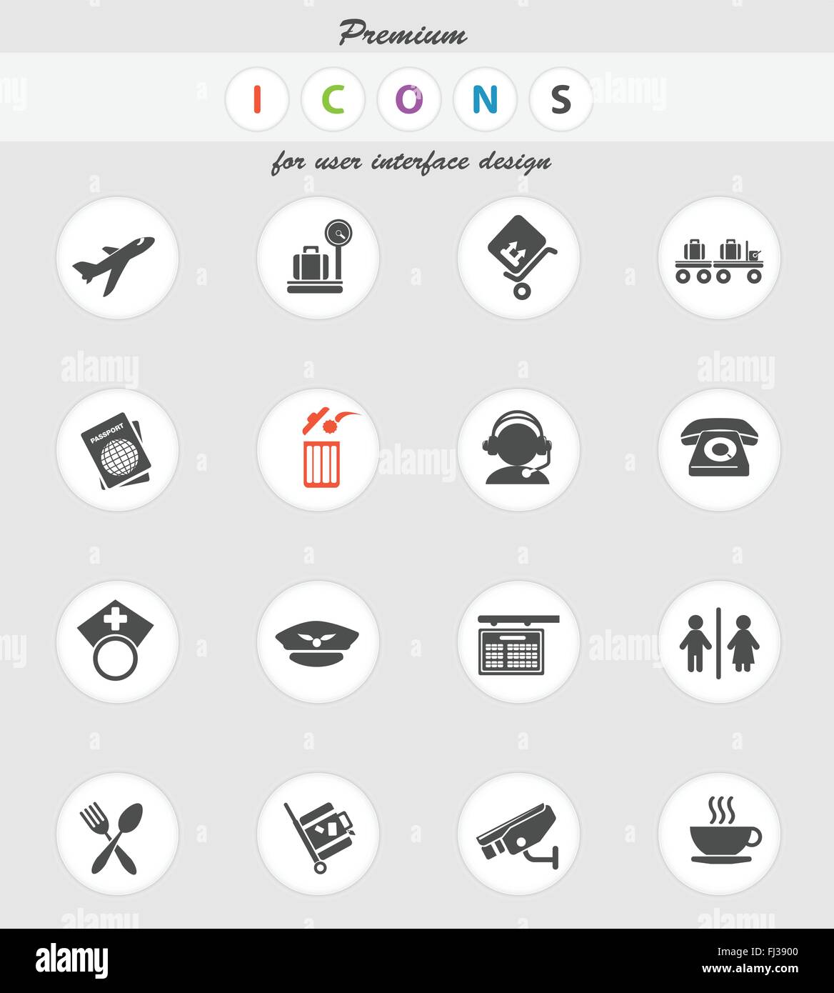 Airport icons set Stock Vector Image & Art - Alamy