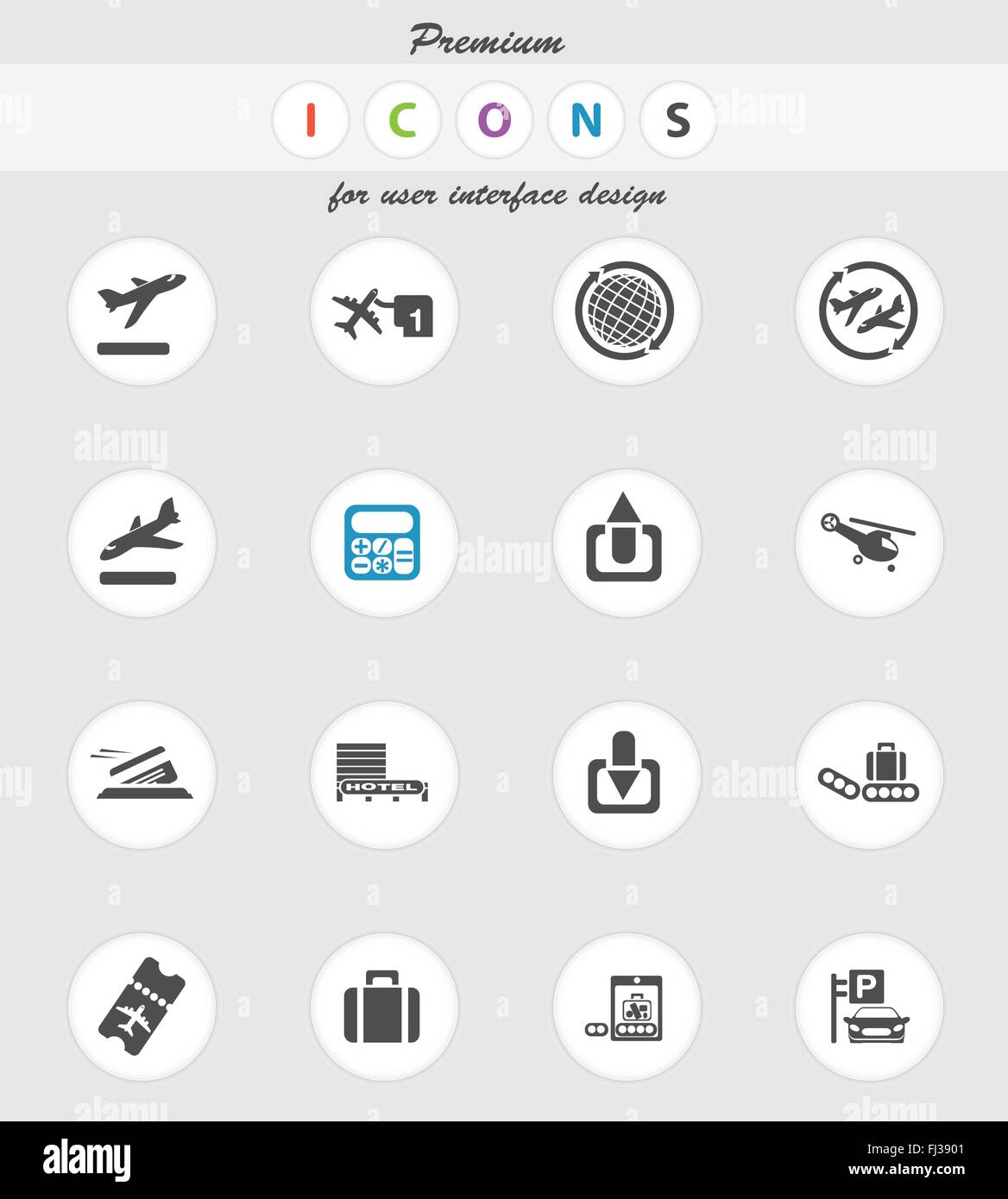 Airport icons set Stock Vector Image & Art - Alamy