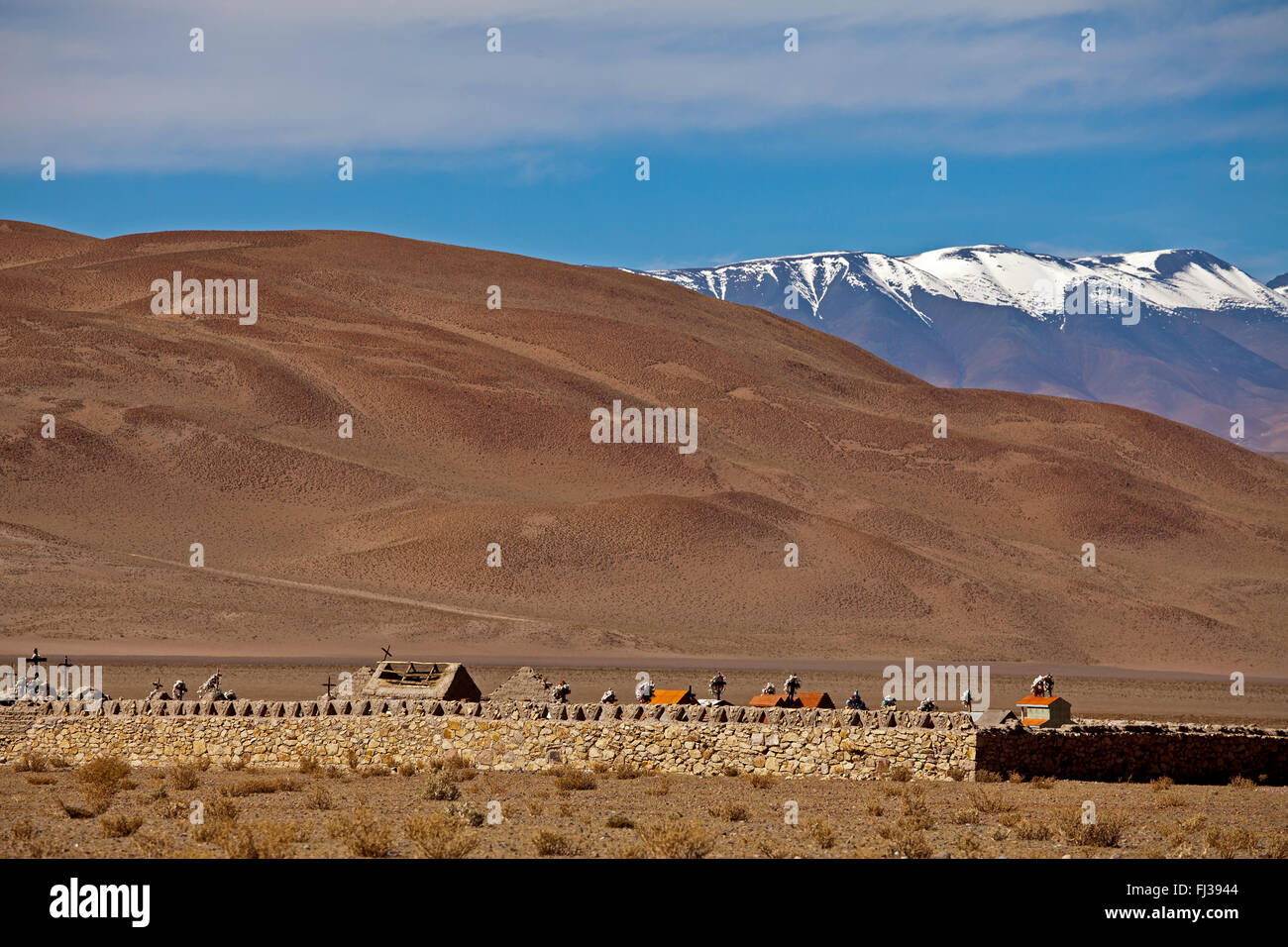 Cemetery in the Puna desert, Santa Rosa de los Pastos Grandes ...