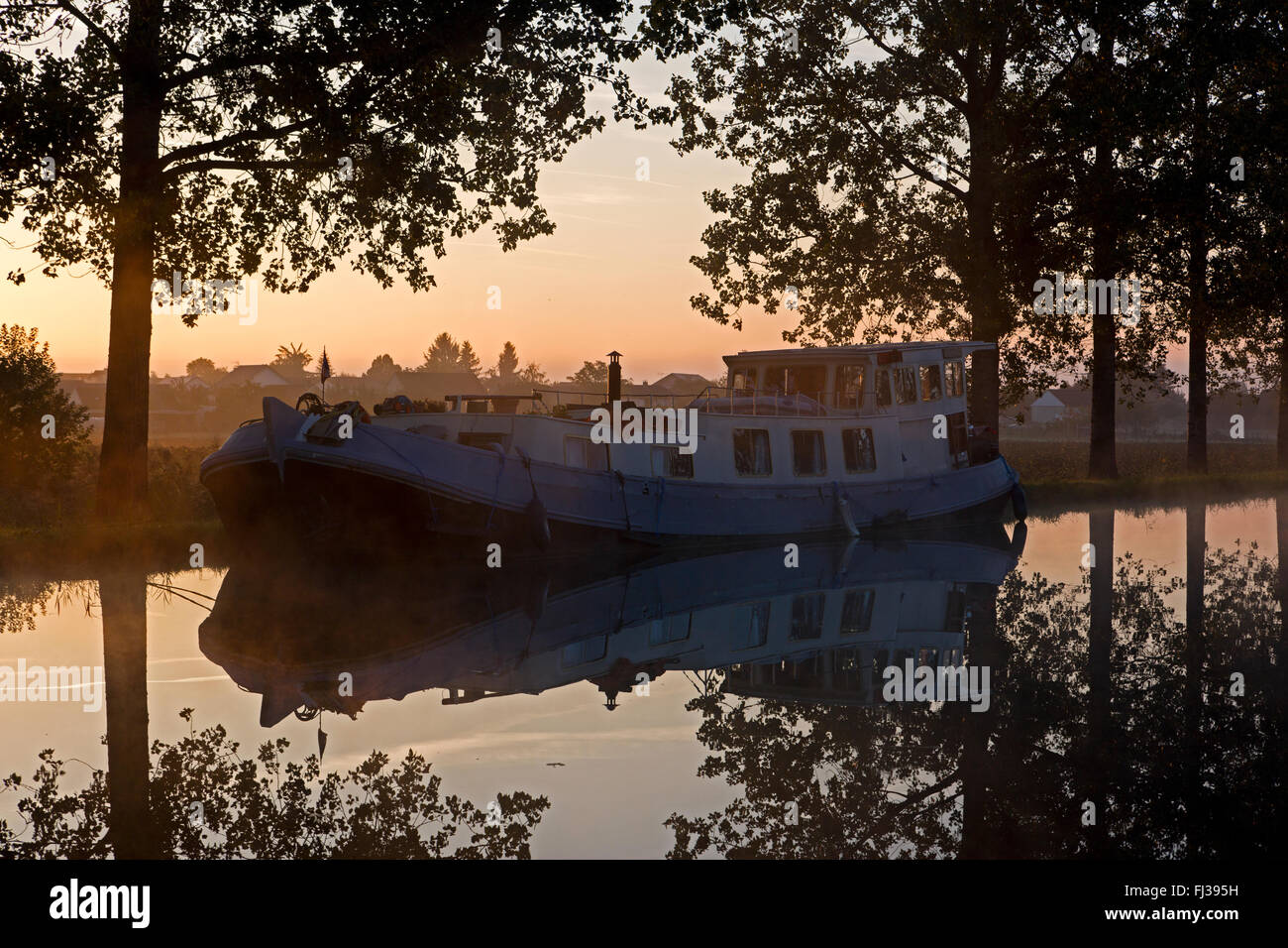 Boat on river, France, Europe Stock Photo - Alamy