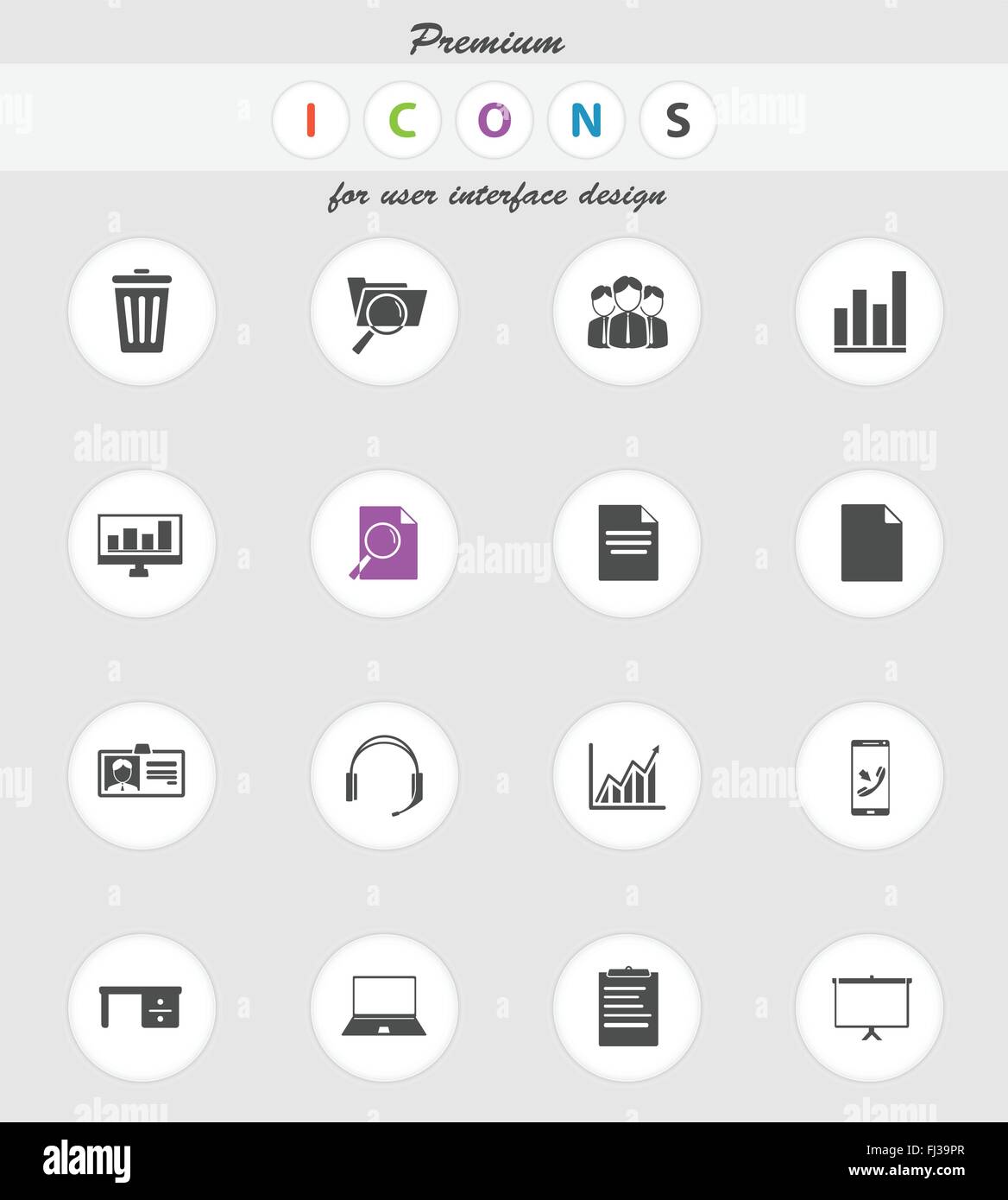 Office simply icons Stock Vector Image & Art - Alamy