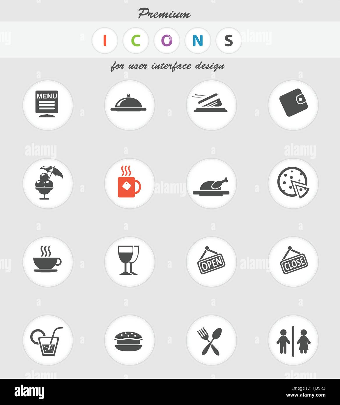 Cafe simply icons Stock Vector Image & Art - Alamy