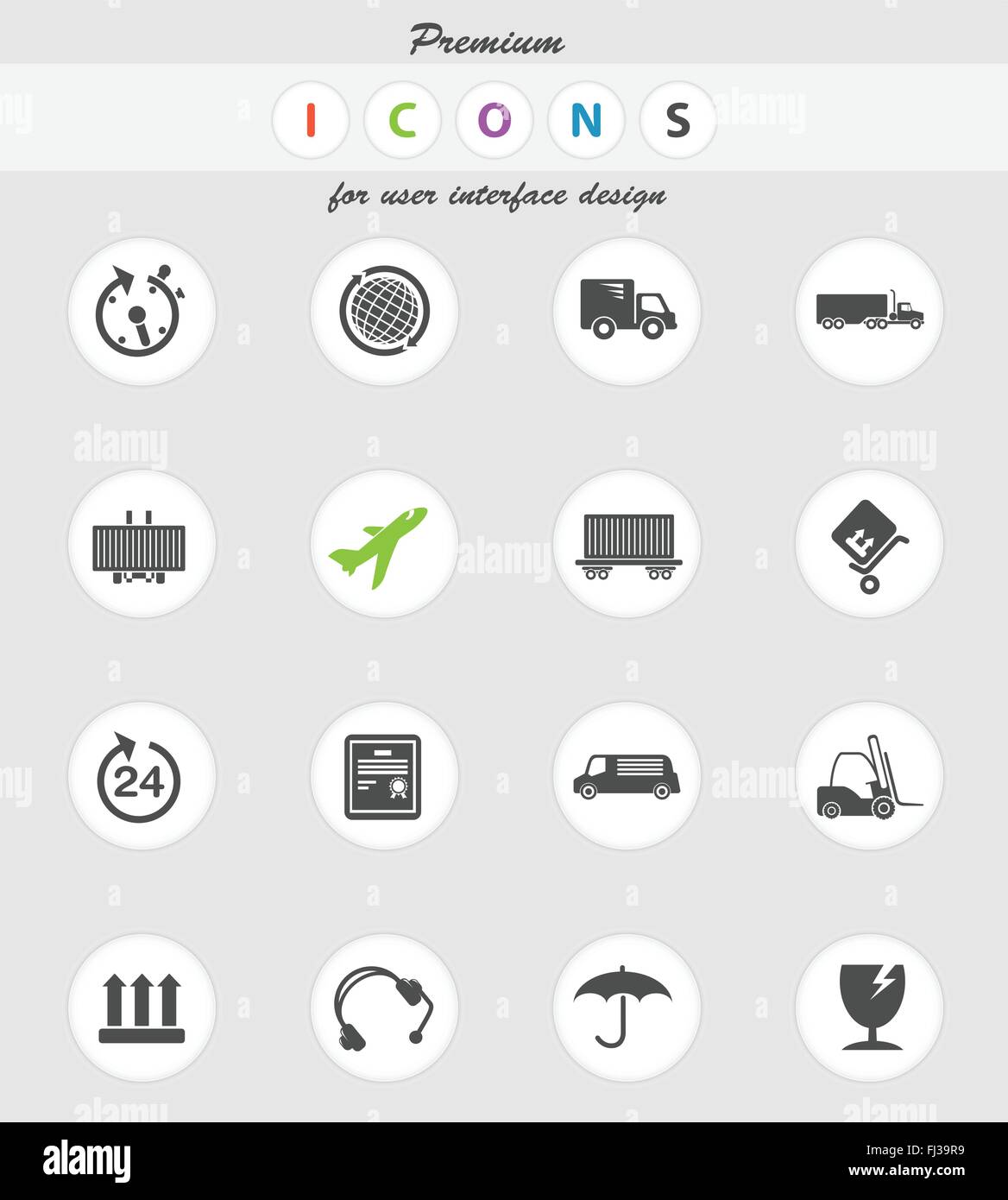 Cargo shipping icons set Stock Vector Image & Art - Alamy