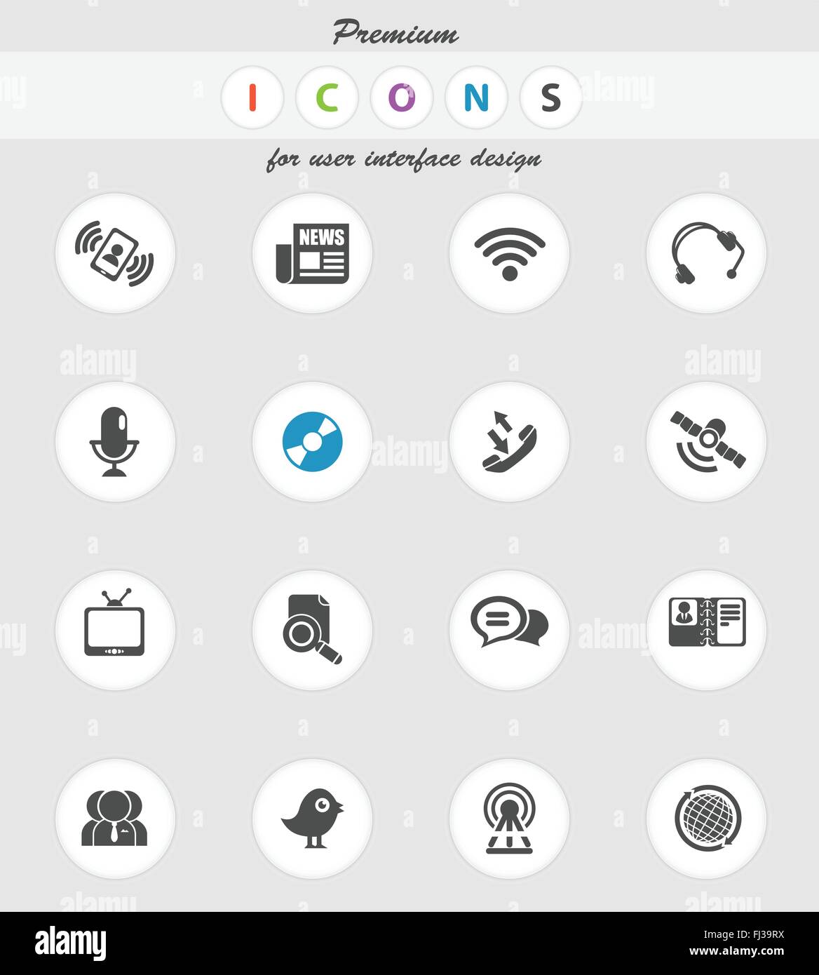 Communication icons set Stock Vector Image & Art - Alamy