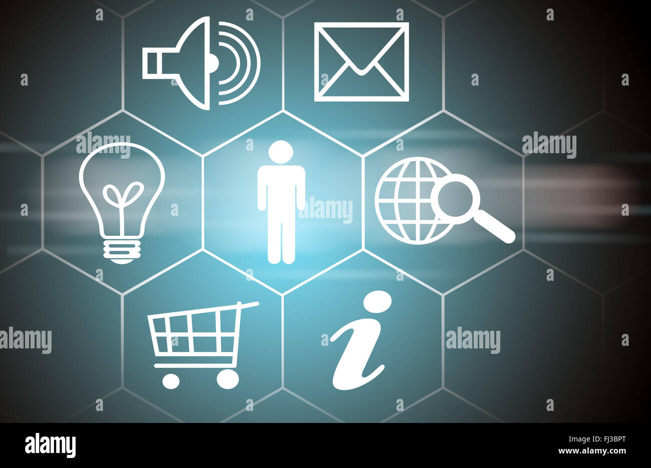 Abstract background with computer icons Stock Photo - Alamy