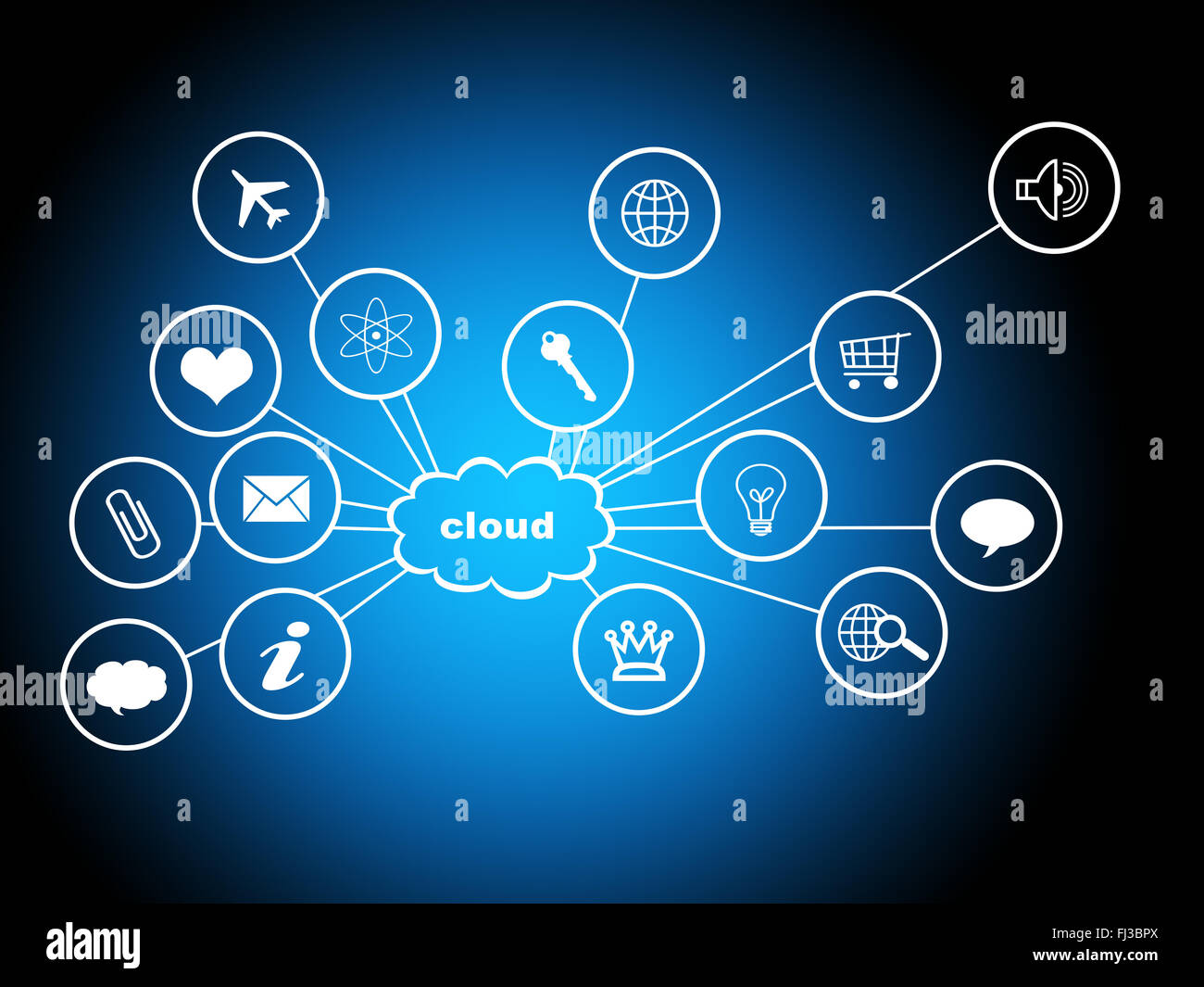 Abstract background with computer icons Stock Photo - Alamy