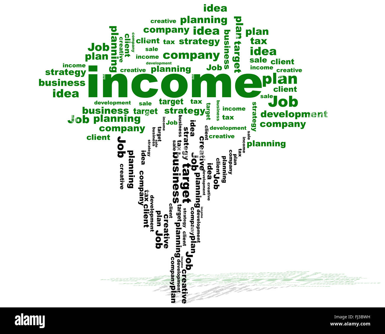 Business tree with words Stock Photo - Alamy
