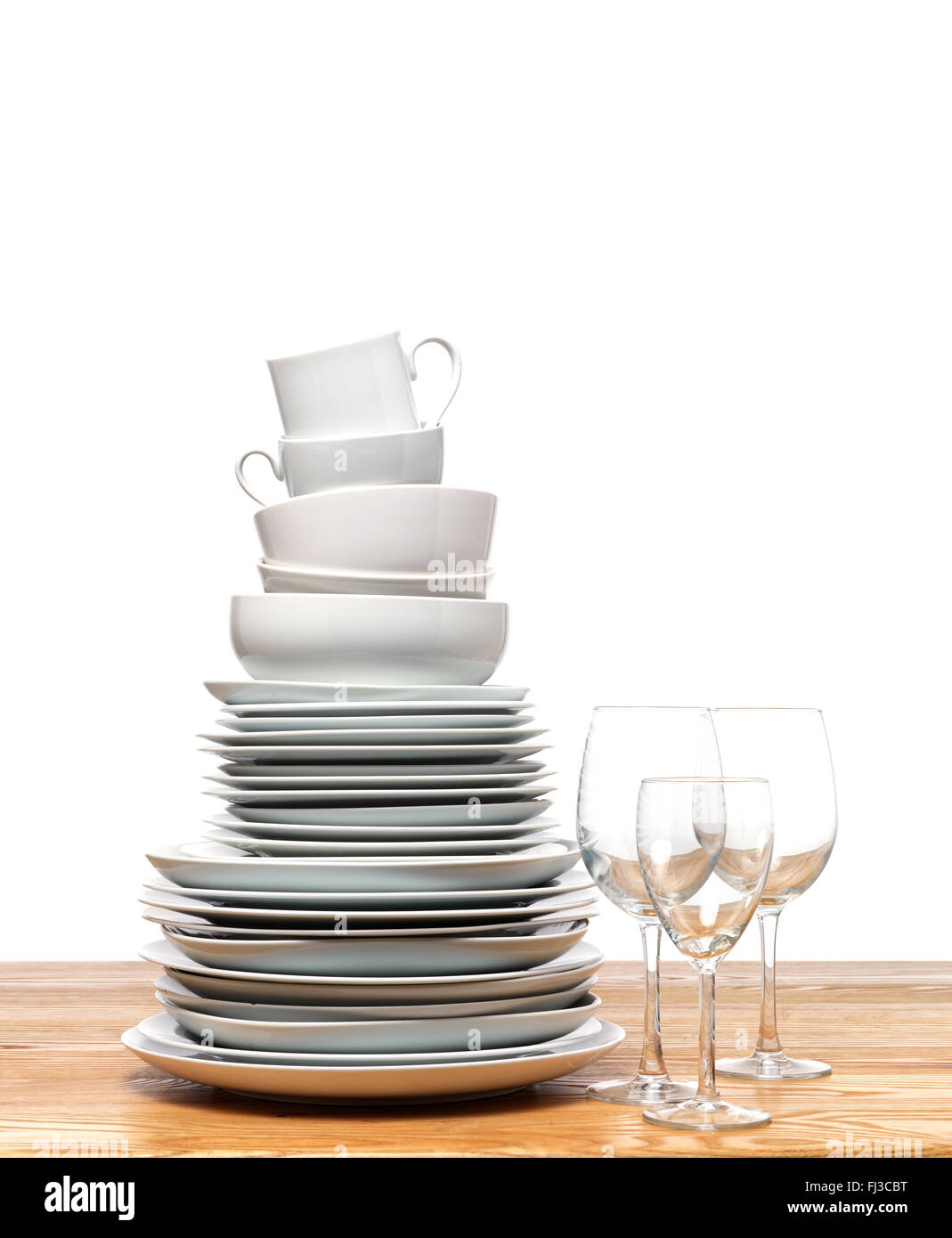 A stack of plates hi-res stock photography and images - Alamy