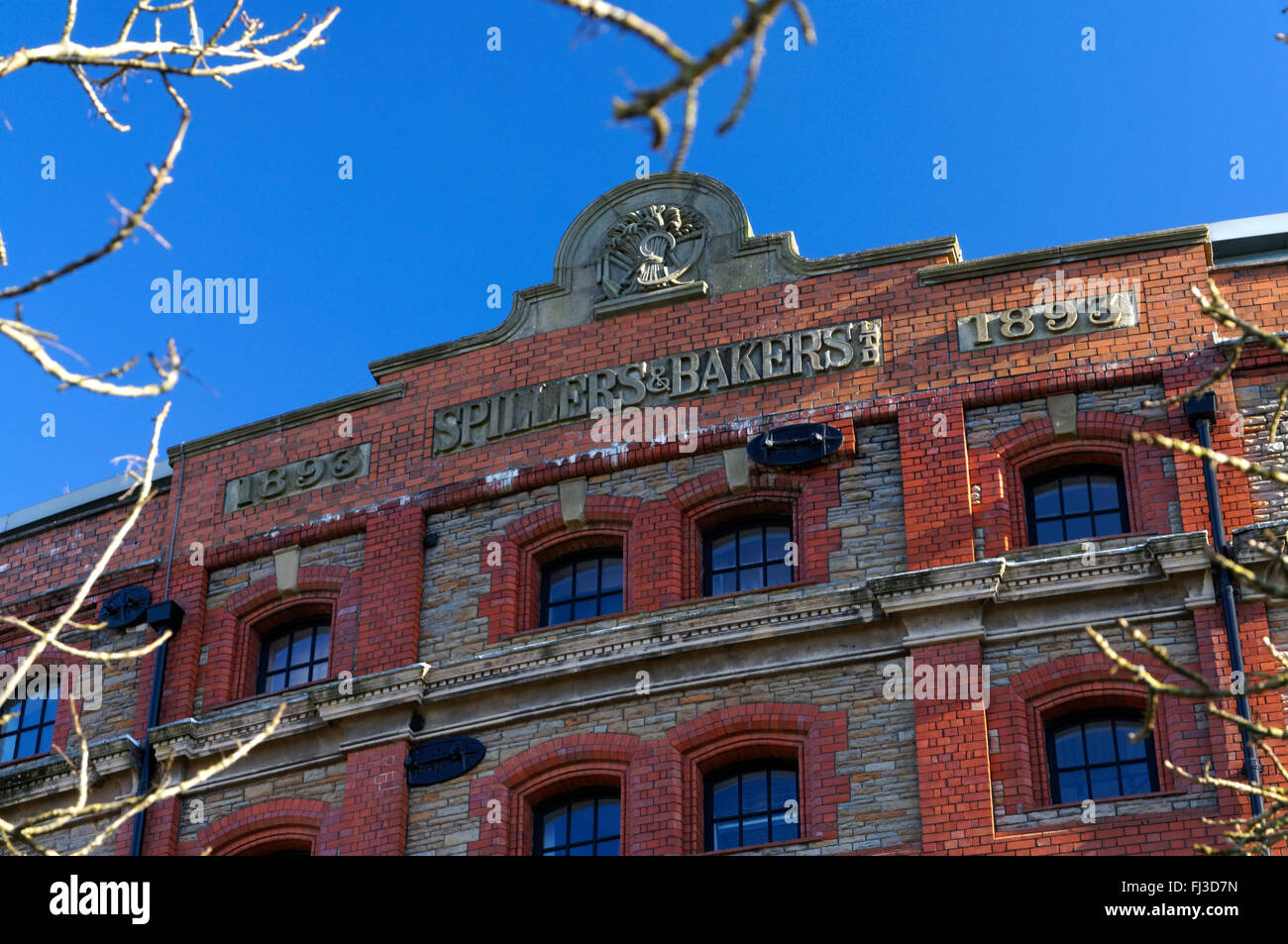 Spillers bakers warehouse victorian old historic wales hi-res stock ...