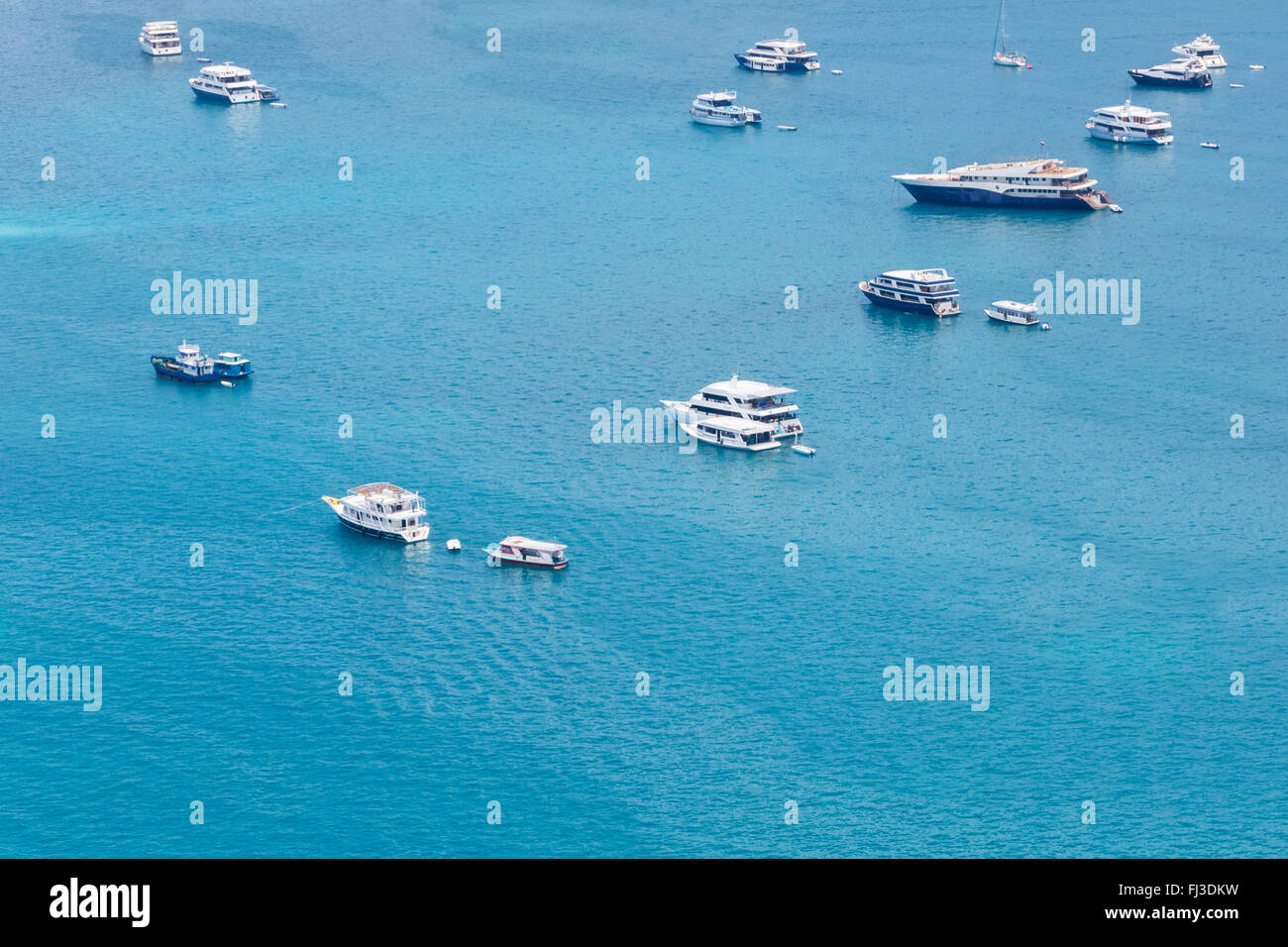 Group of boats from aerial view Stock Photo - Alamy