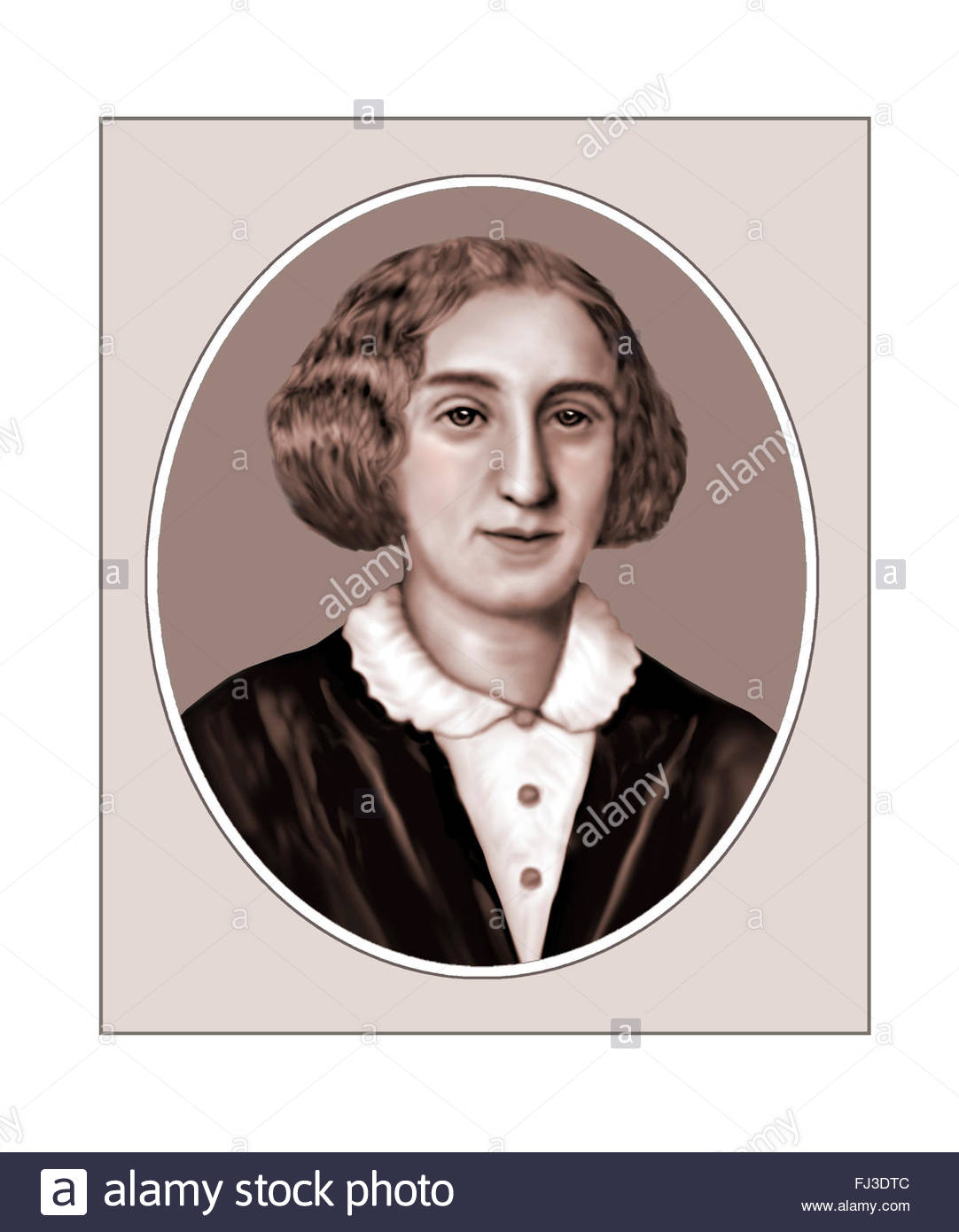 Portrait Of George Eliot 1819 1880 High Resolution Stock Photography ...