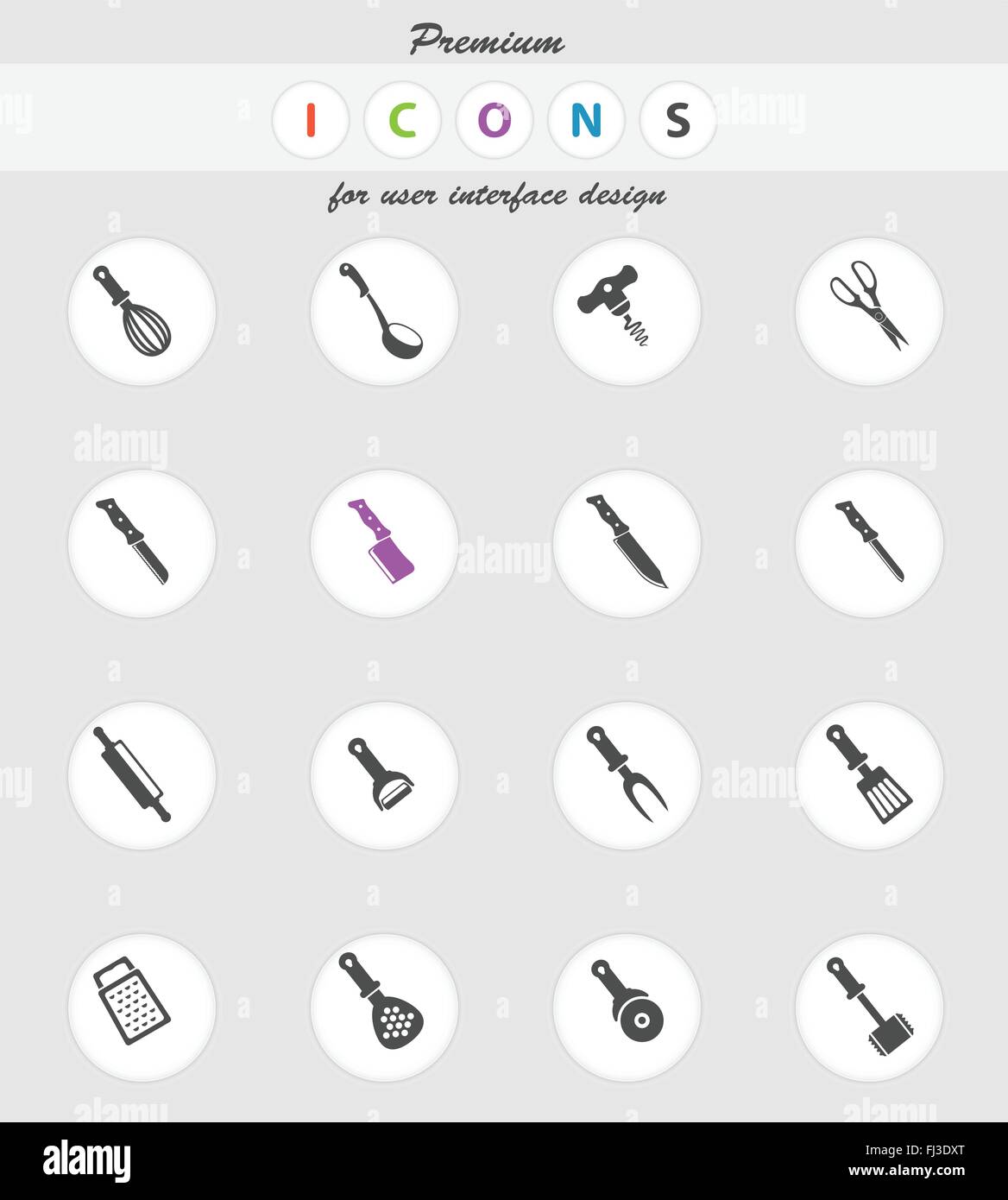 kitchen tools icons set Stock Vector Image & Art - Alamy