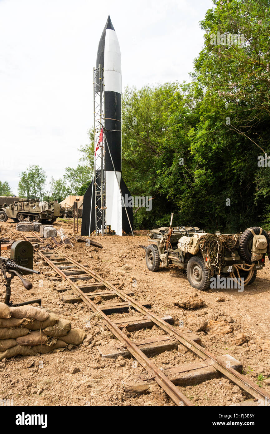 War and peace show, England. World war Two re-enactment. Abandoned ...