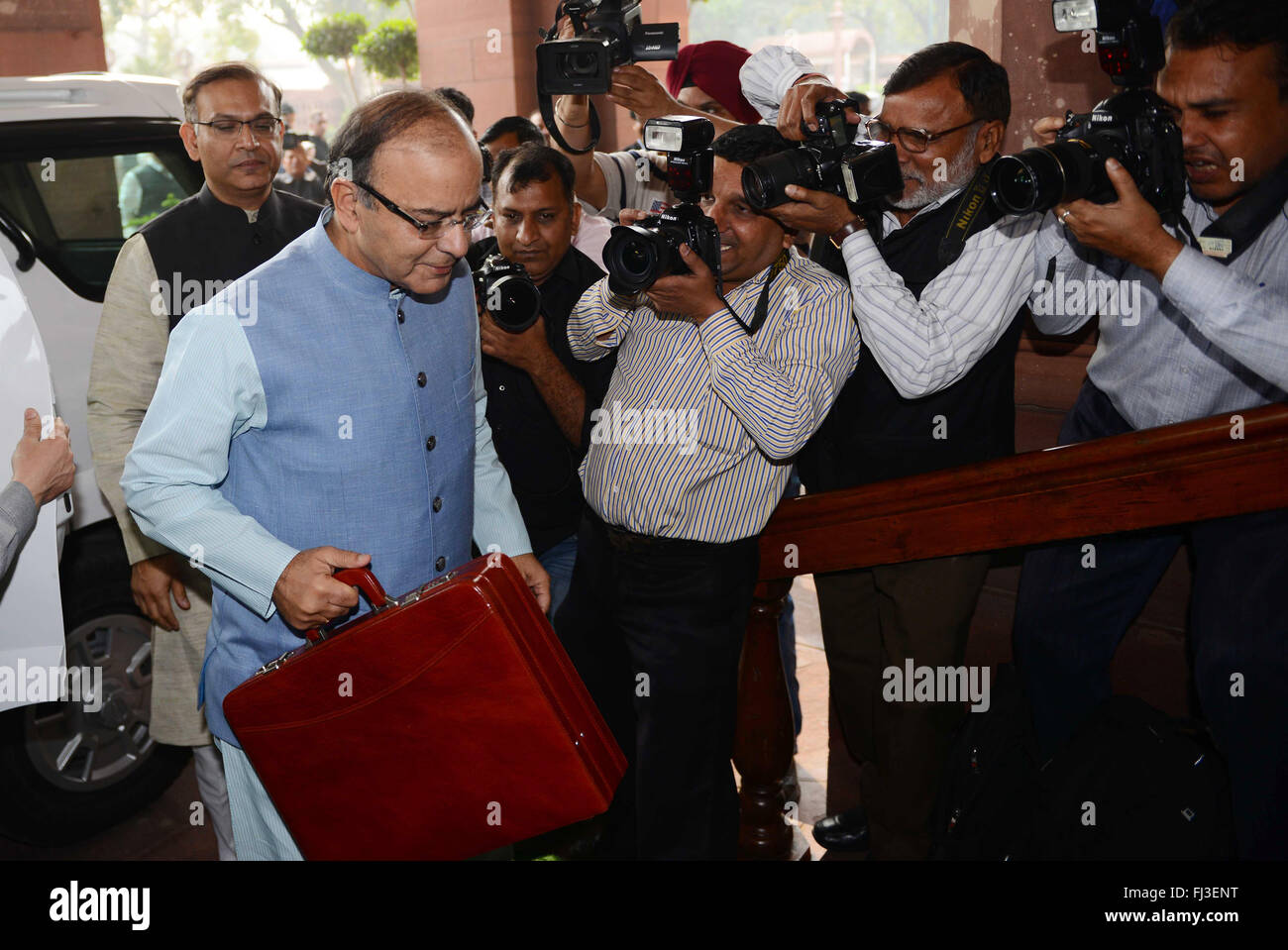 Indian budget briefcase hi-res stock photography and images - Alamy