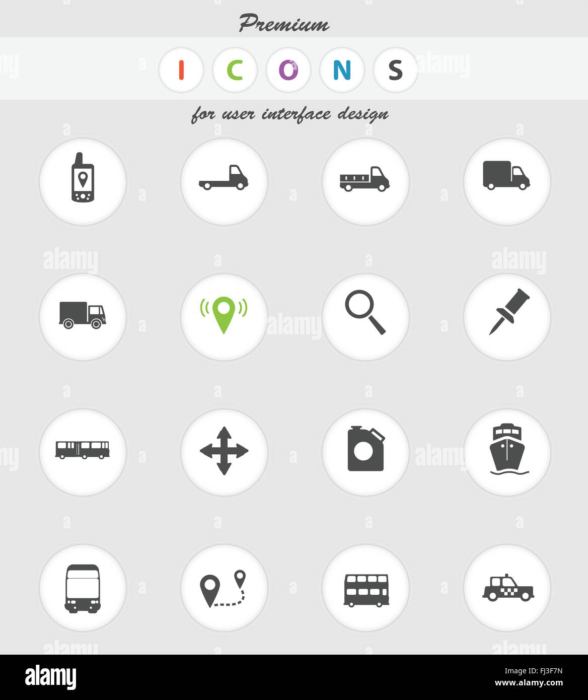 Navigation simply icons Stock Vector Image & Art - Alamy